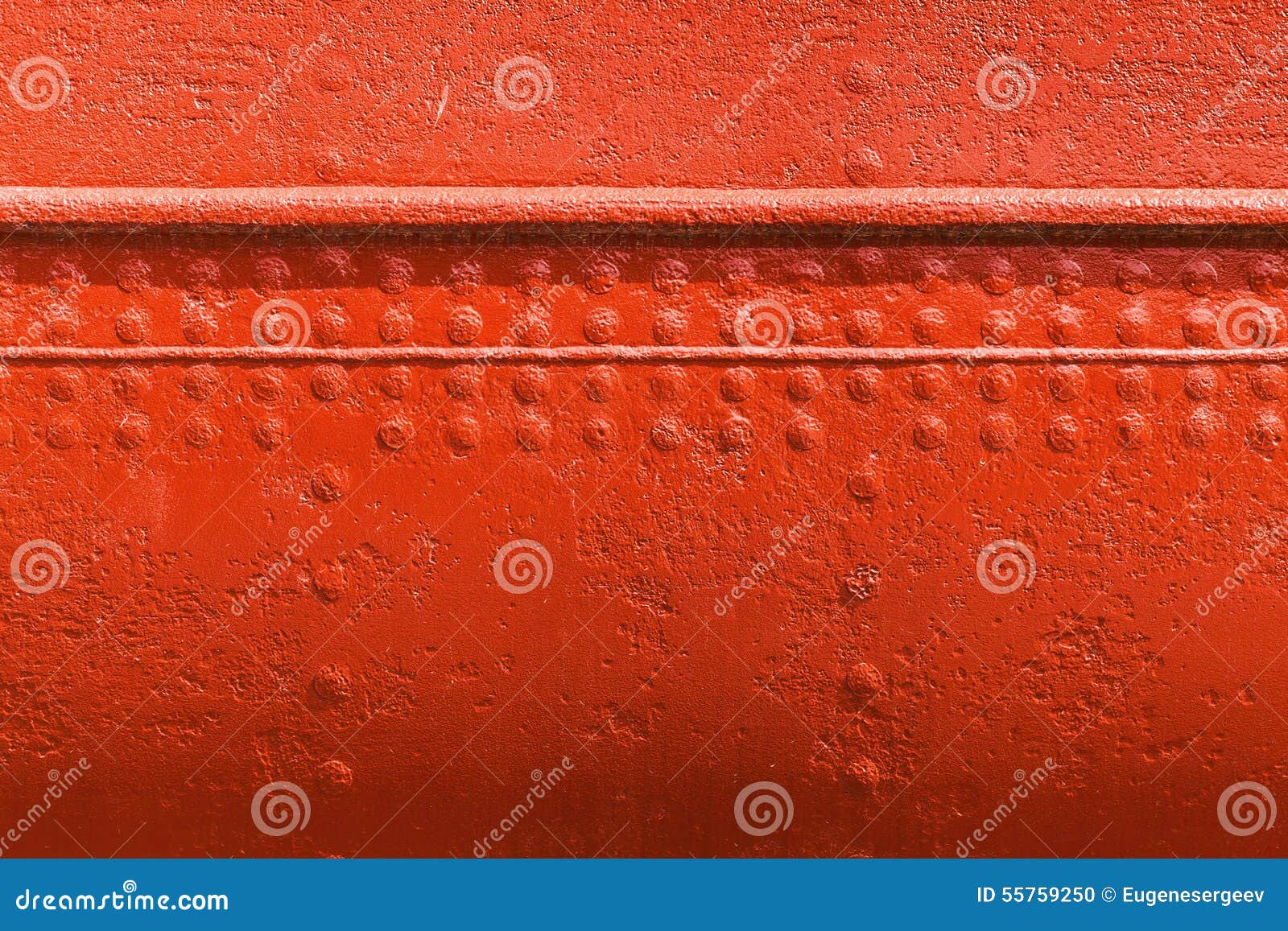 Red Metal Wall Texture with Seams and Rivets Stock Photo - Image of ...