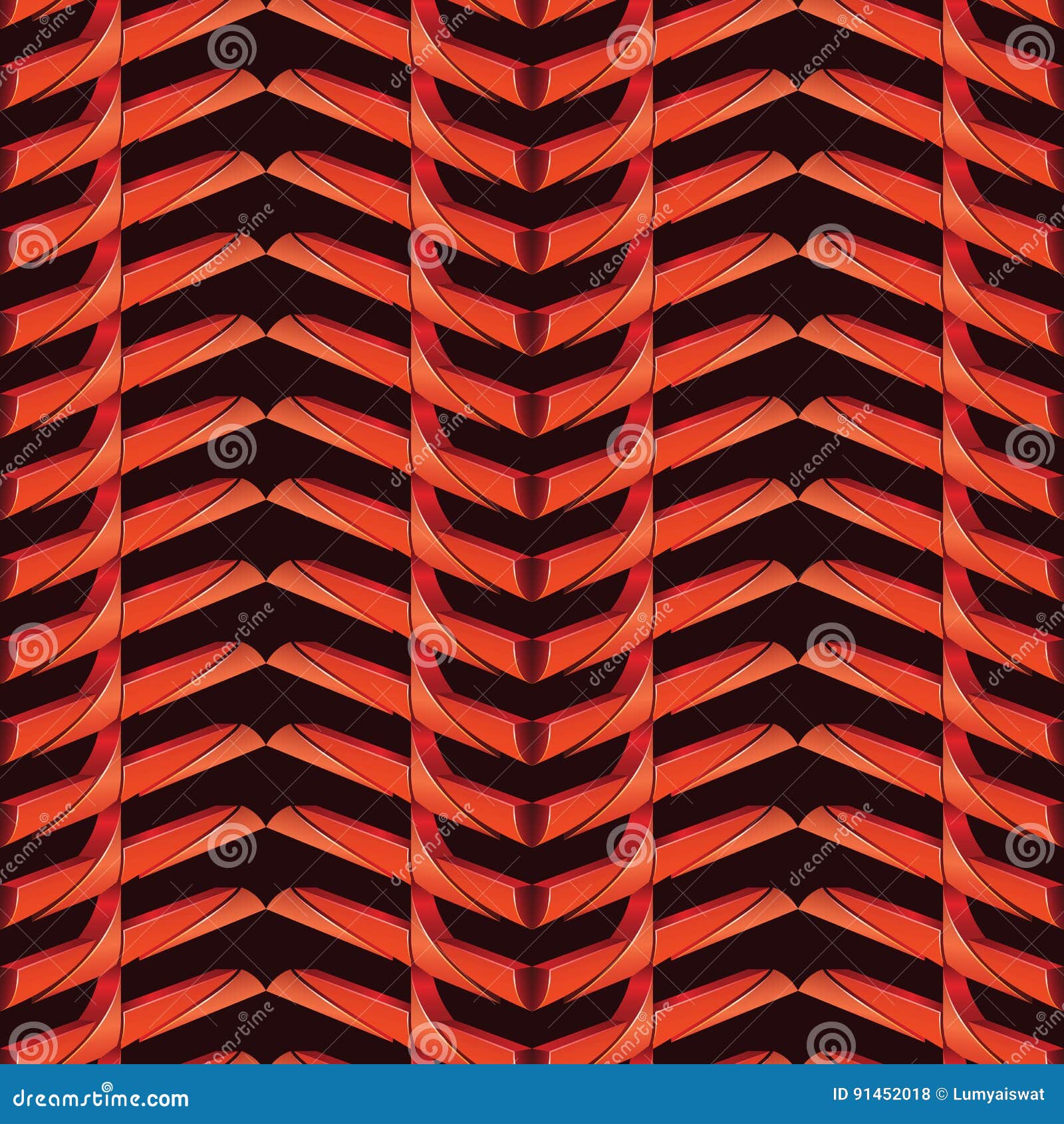 Red metal wave pattern stock vector. Illustration of dark - 91452018