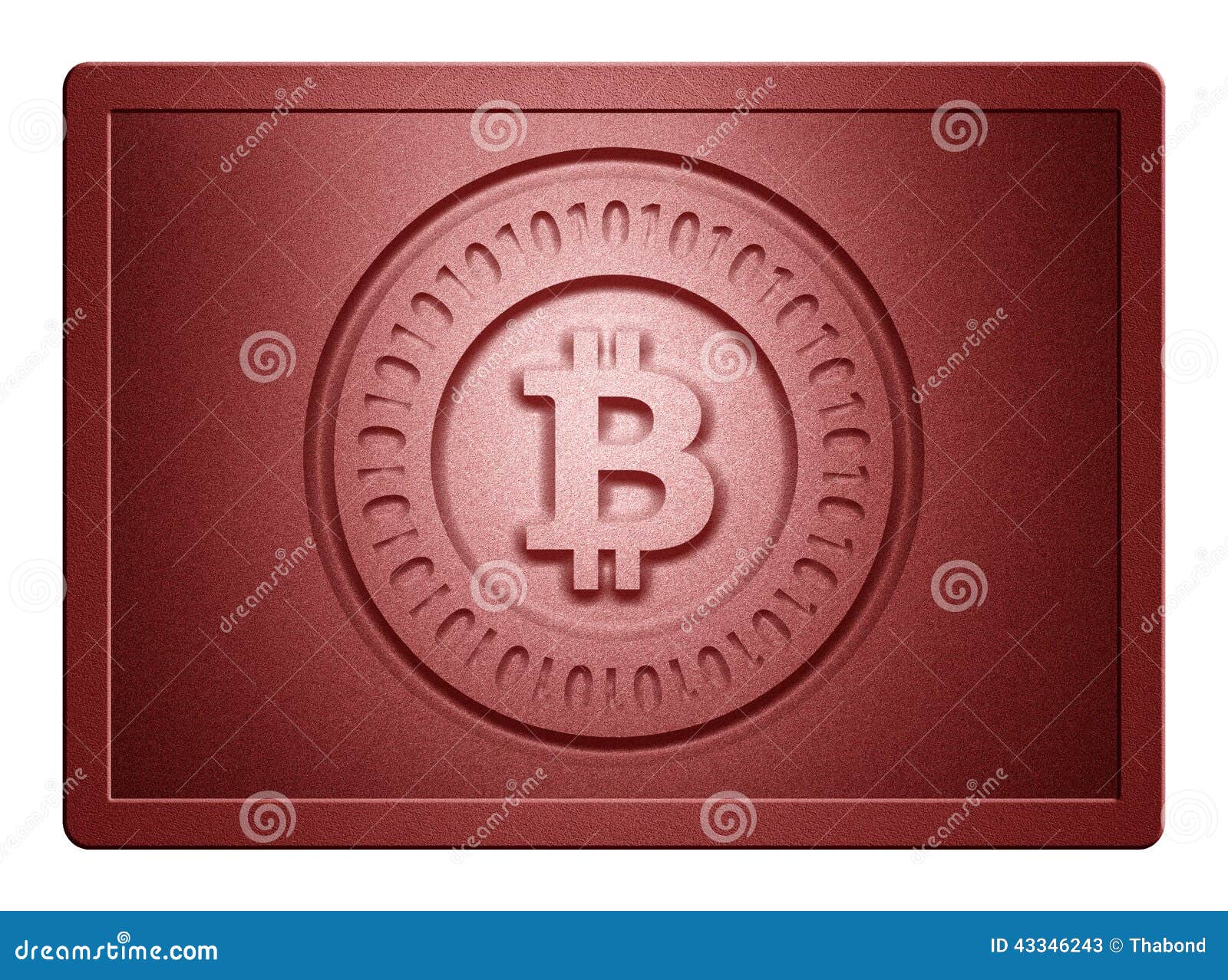 Red Metallic Bitcoin Plate stock image. Image of gold - 43346243