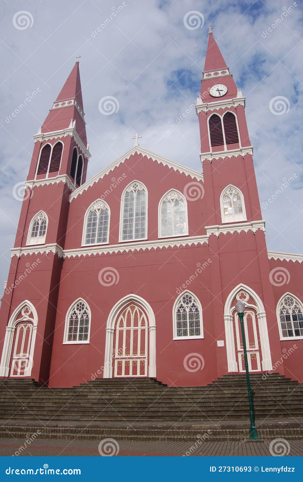 Red metallic church stock image. Image of america, steel - 27310693