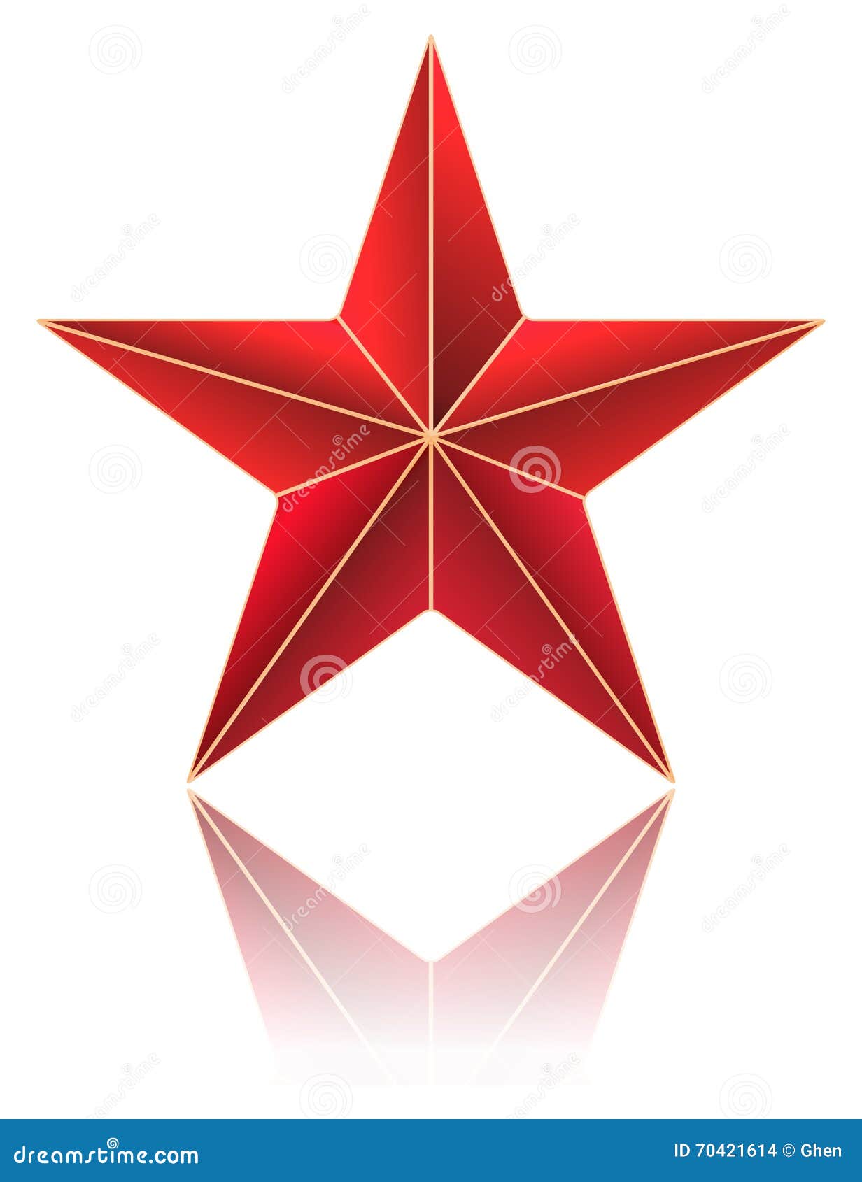 Red metallic star stock vector. Illustration of empty - 70421614