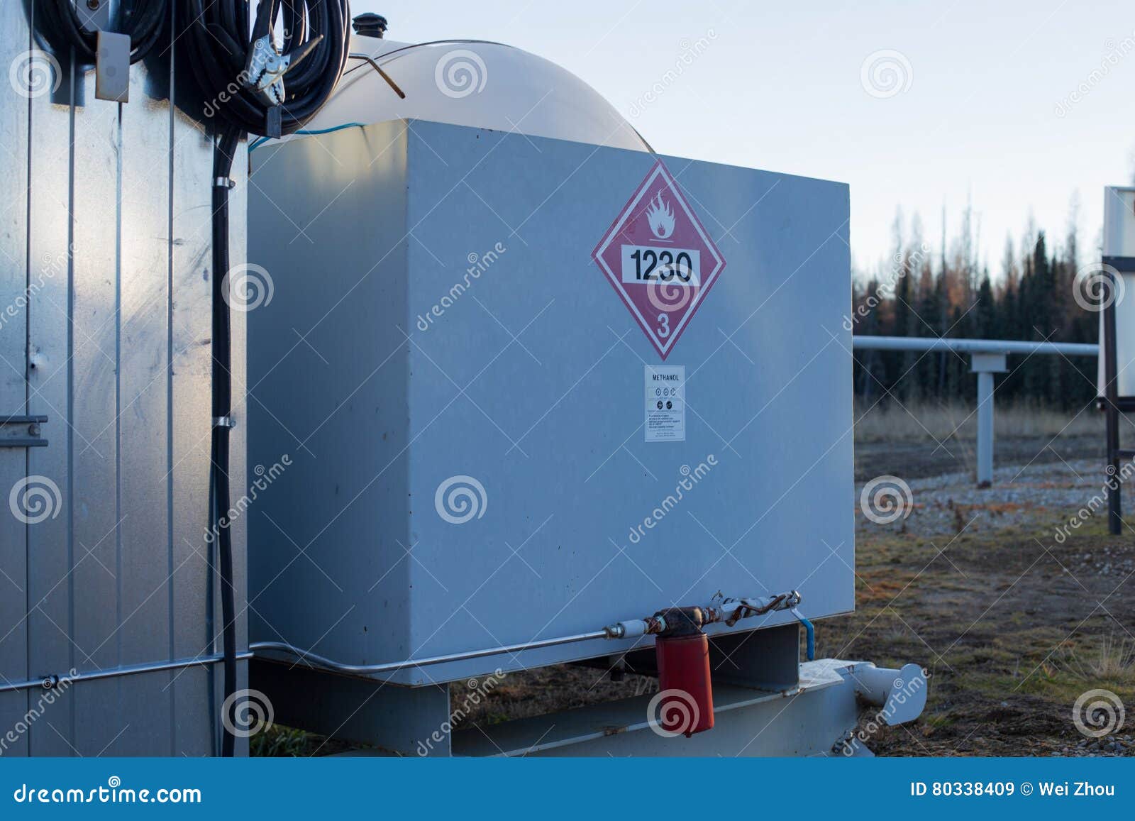 Red methanol sign stock image. Image of connector, facility - 80338409