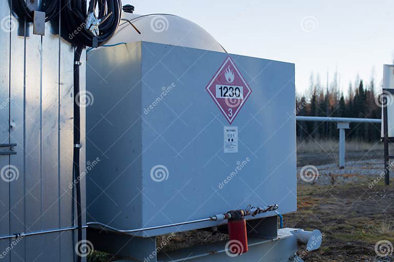 Red methanol sign stock image. Image of connector, facility - 80338409