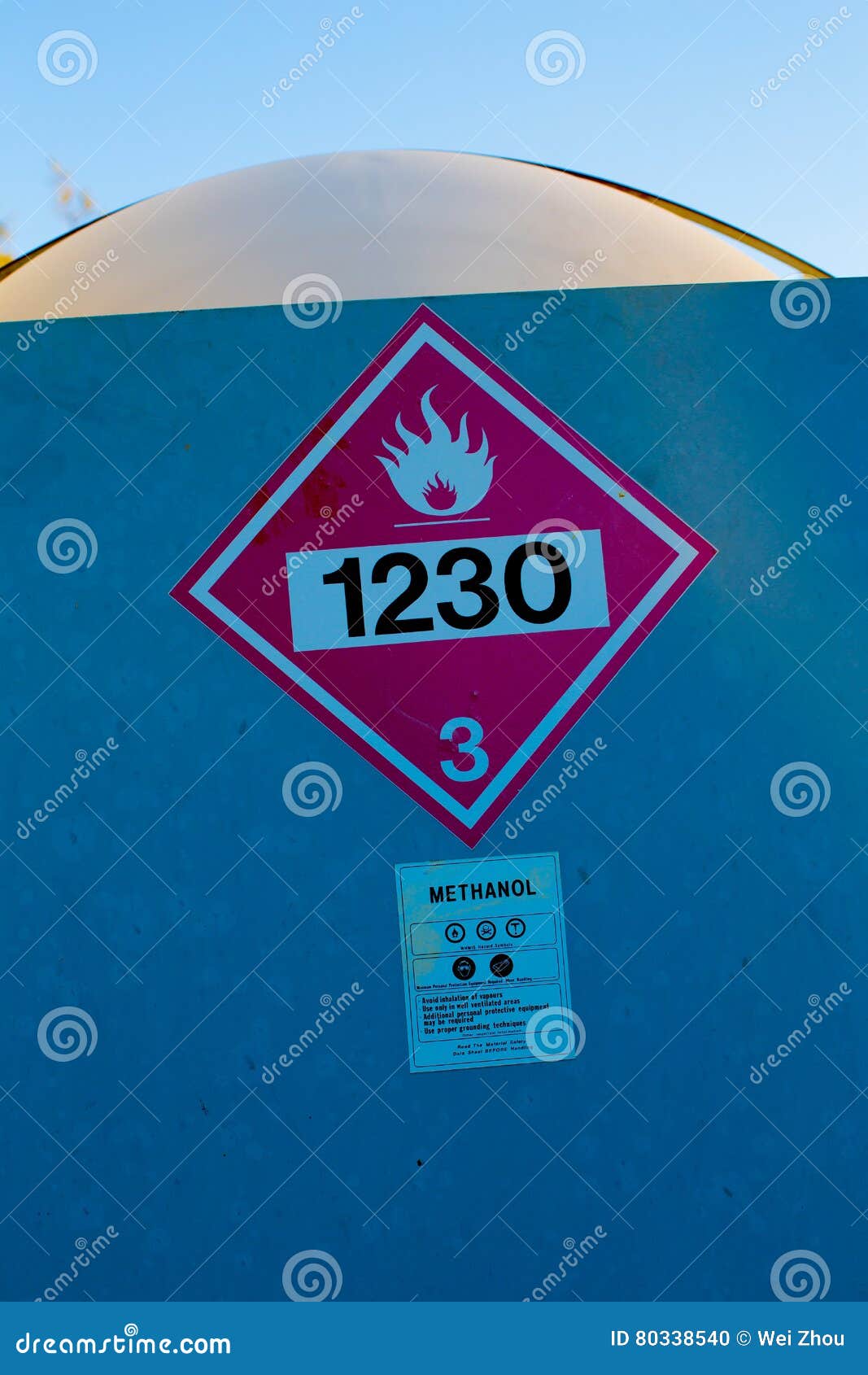 Red methanol sign stock photo. Image of farm, coil, business - 80338540