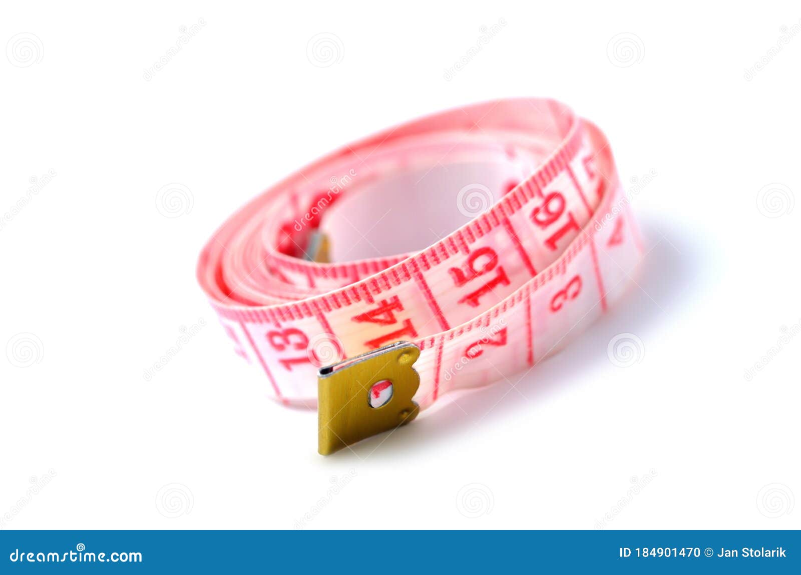 Red Metric Measuring Tape Isolated on White Background Stock Photo ...