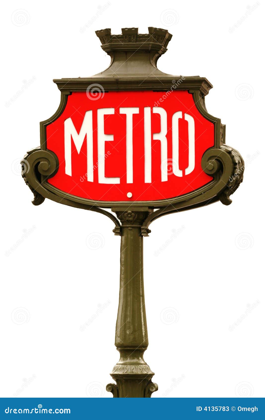 Red metro sign in Paris editorial stock photo. Image of metro - 4135783