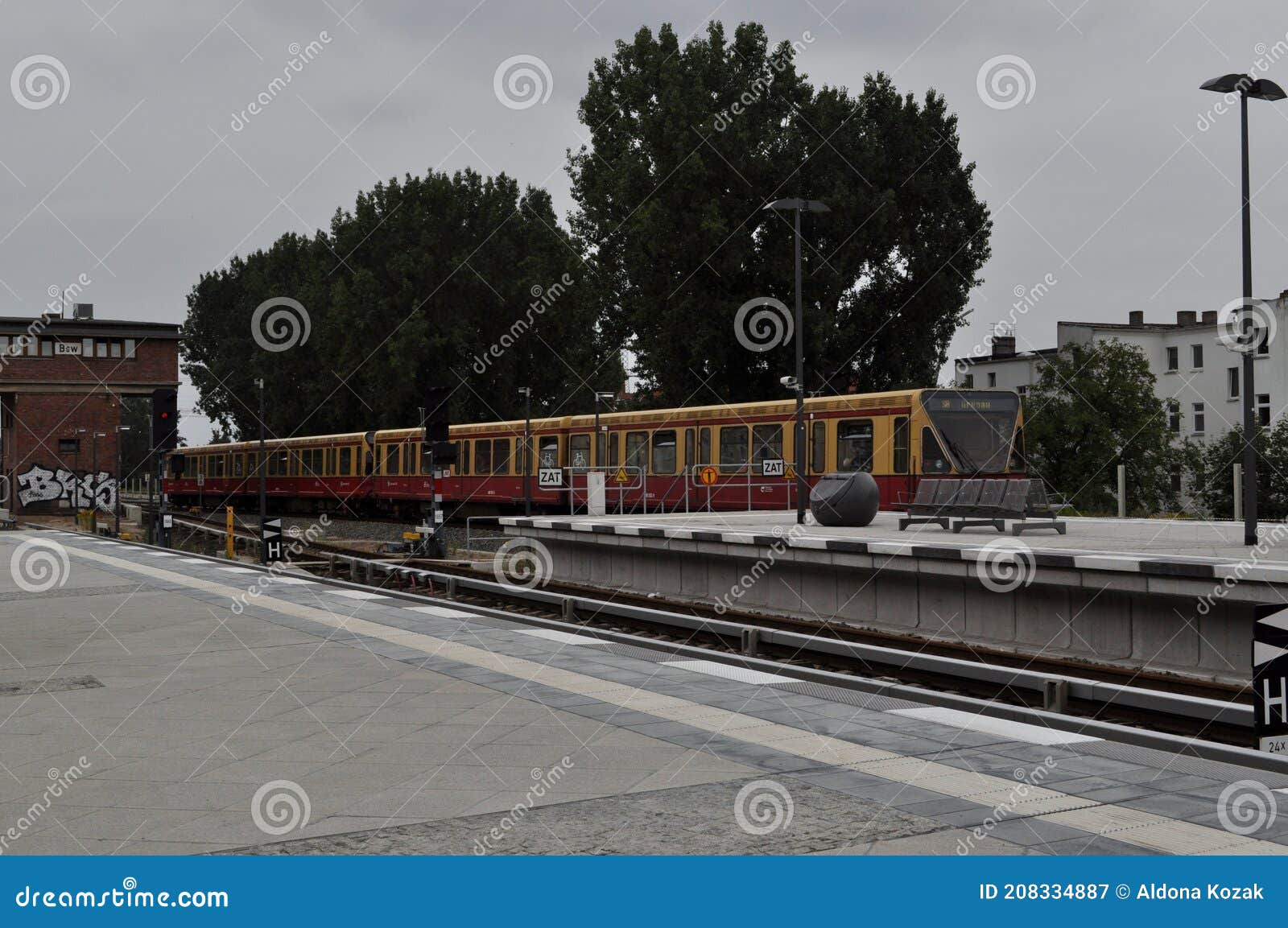 Red Metro Train Subway on Station German Stock Image - Image of tourist ...