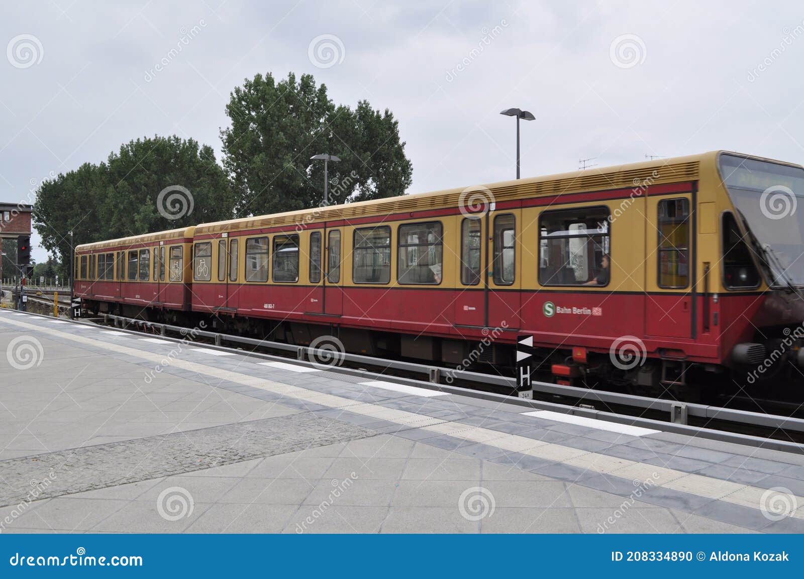 Red Metro Train Subway on Station German Stock Photo - Image of railway ...