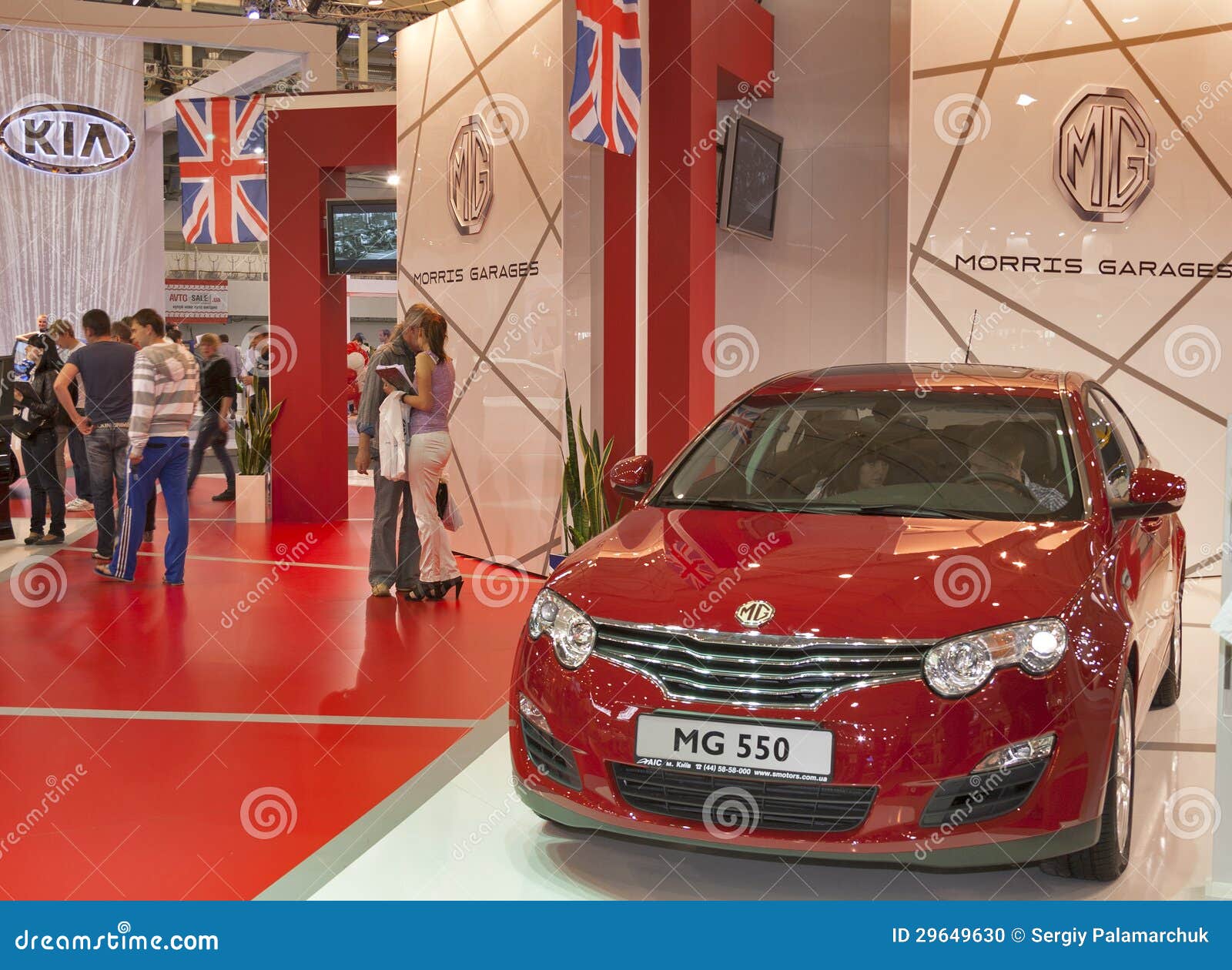 Red MG 550 Car Model on Display Editorial Image - Image of custom, flag ...