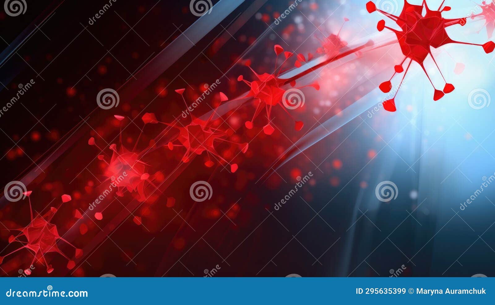 Red Micro Molecule of Virus Blood Stock Illustration - Illustration of ...