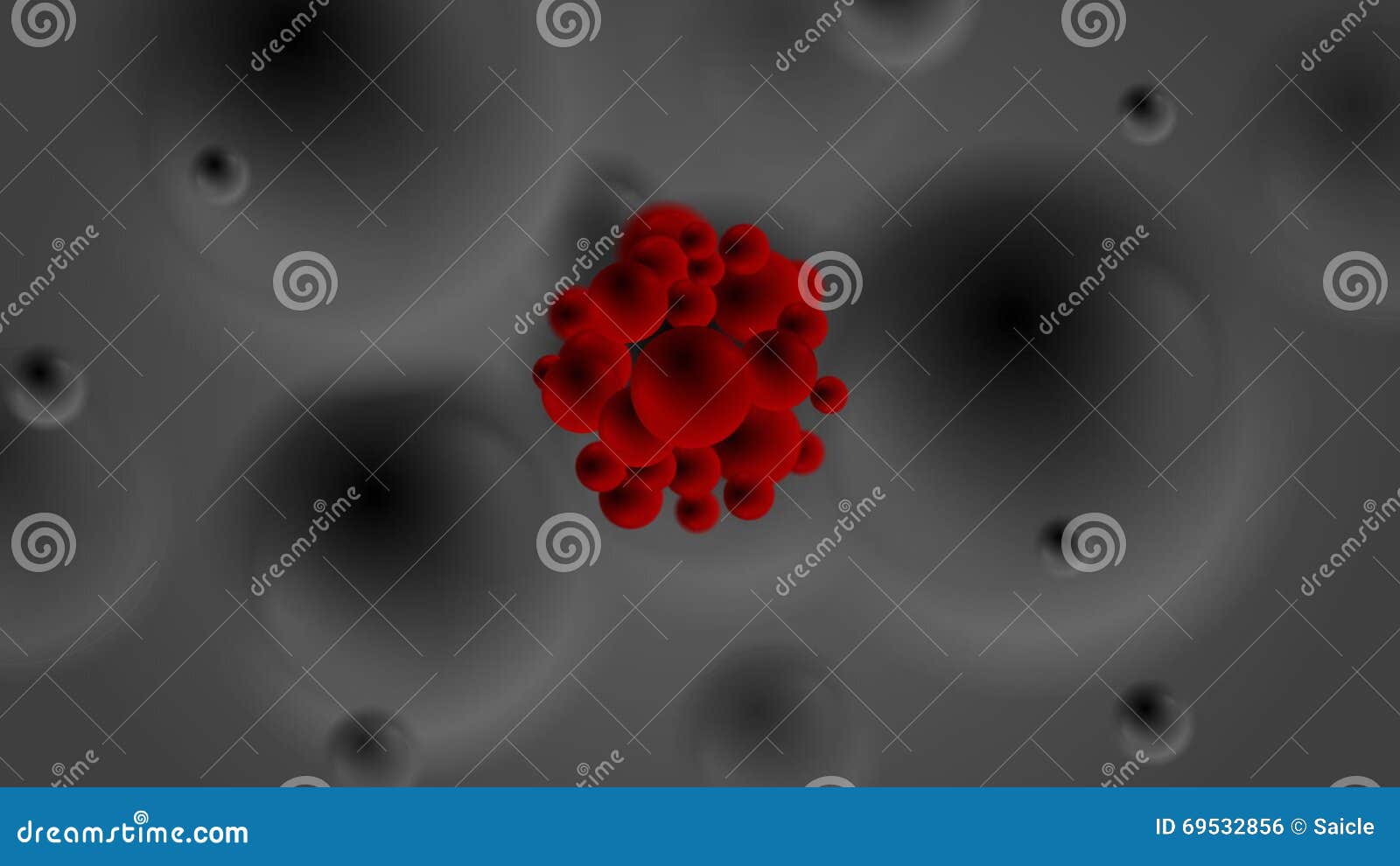 Red Microbe Molecule Video Animation Stock Footage - Video of ...