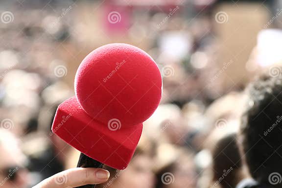 Red Microphone stock image. Image of black, microphone - 18781763
