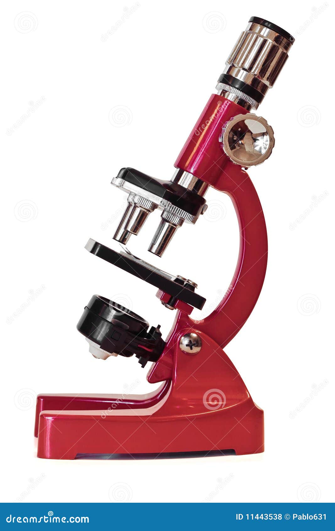 Red Microscope stock photo. Image of technology, education - 11443538
