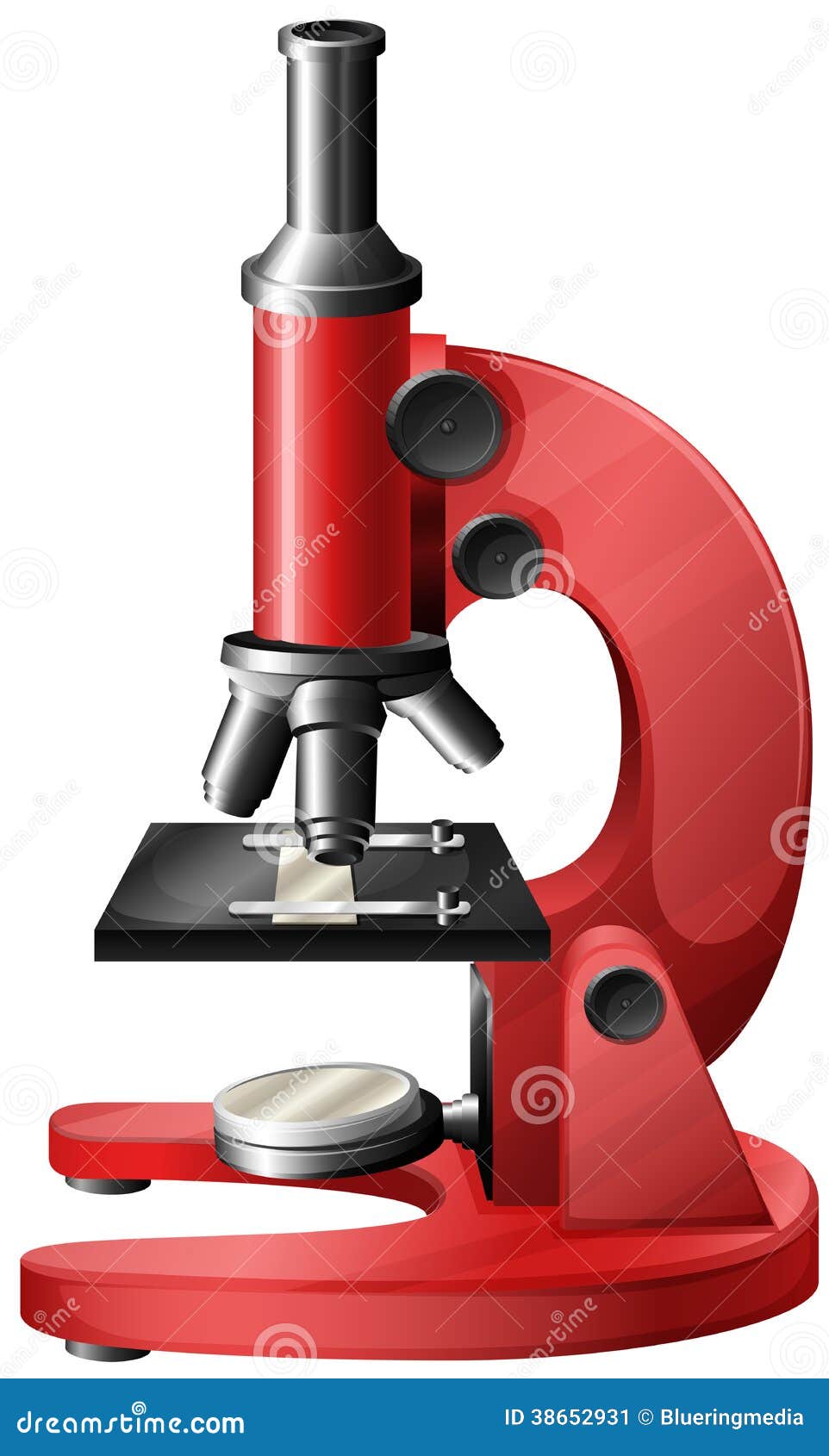 A red microscope stock vector. Illustration of graphic - 38652931