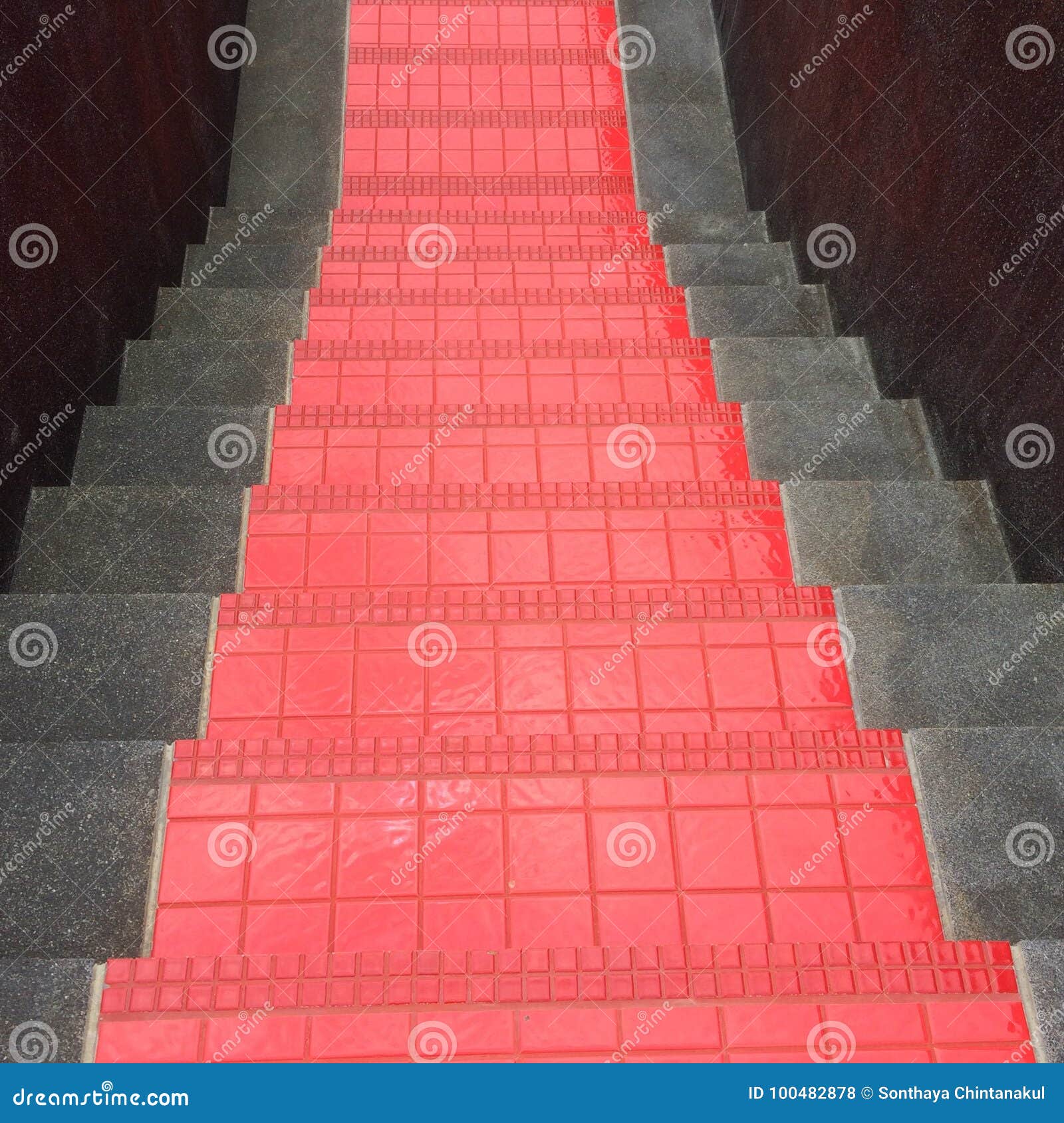 Red stock photo. Image of cement, abstract, wall, steps - 100482878