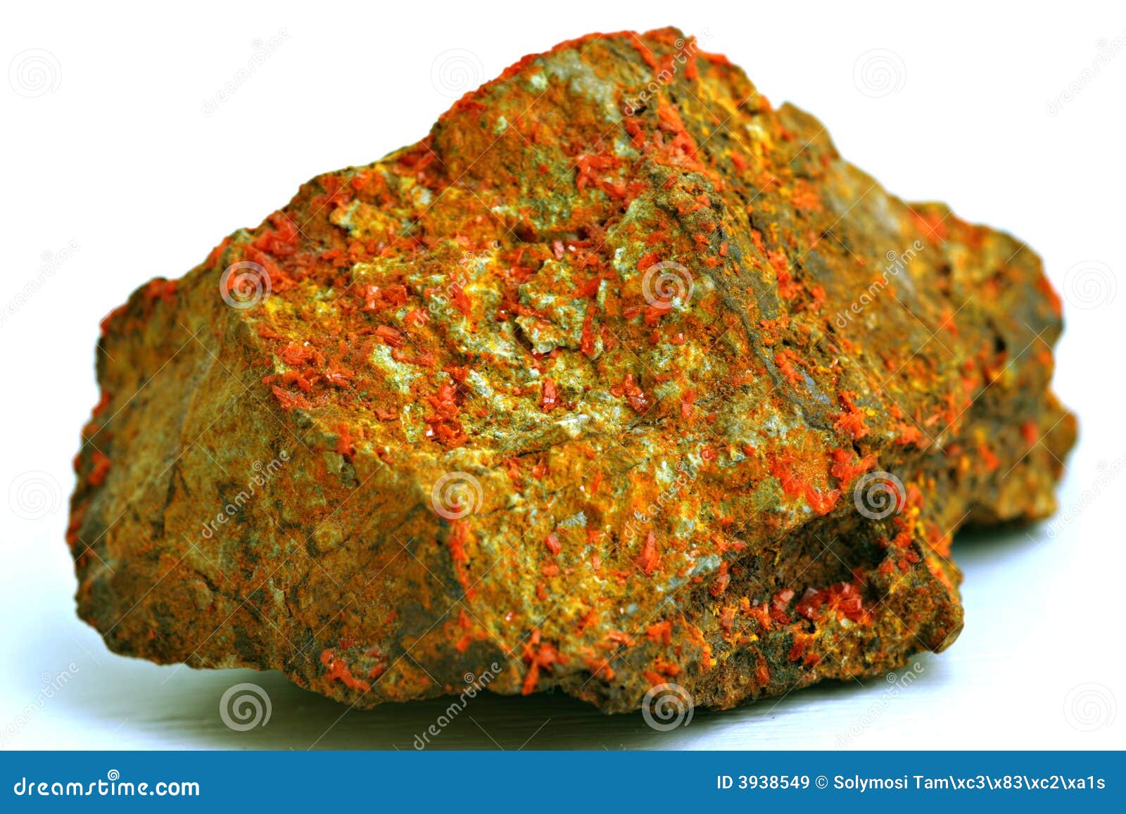 Red mineral stock image. Image of mineral, collection - 3938549