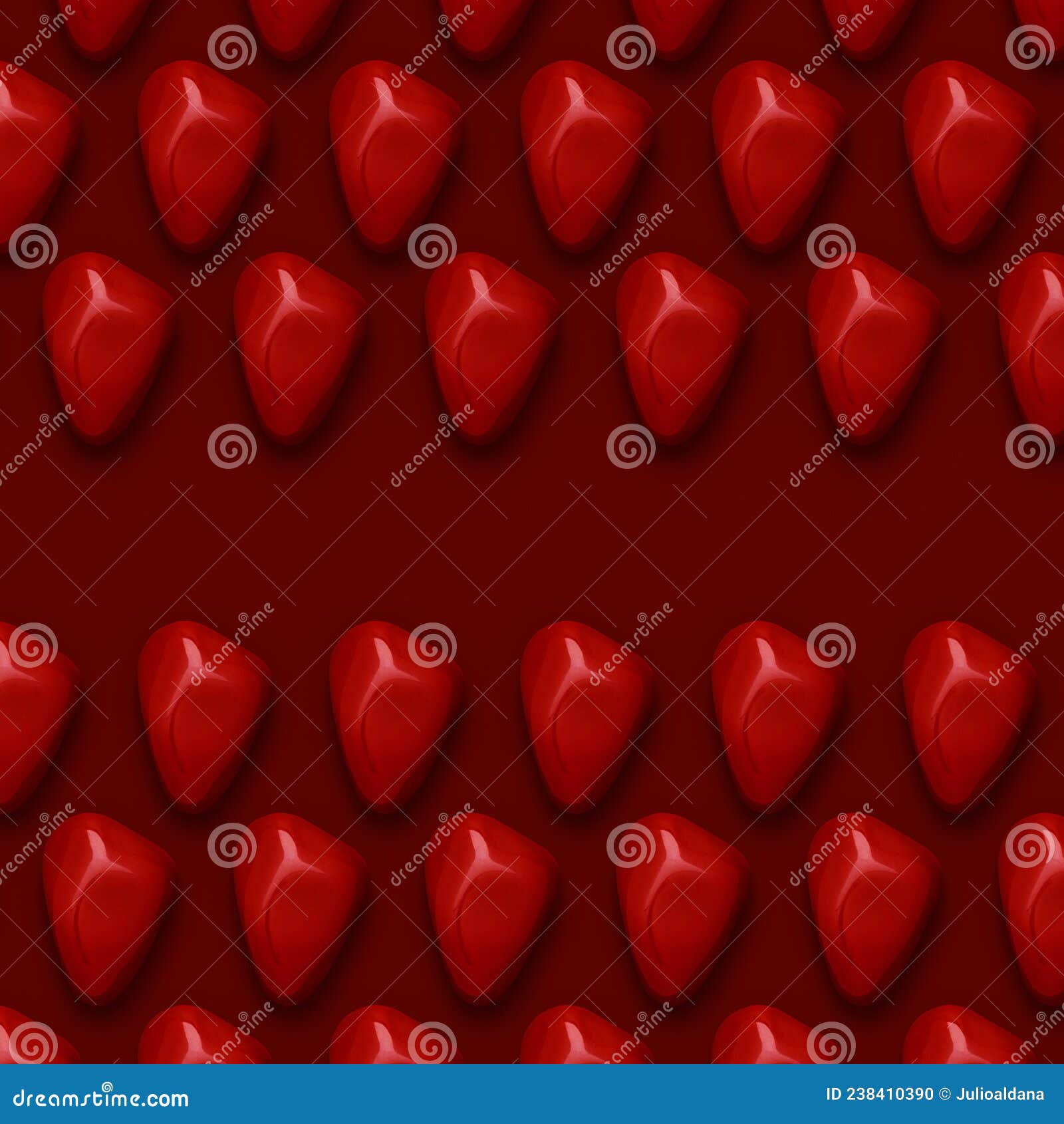 Red Mineral Gemstones Composition 3D Illustration Render. Stock ...