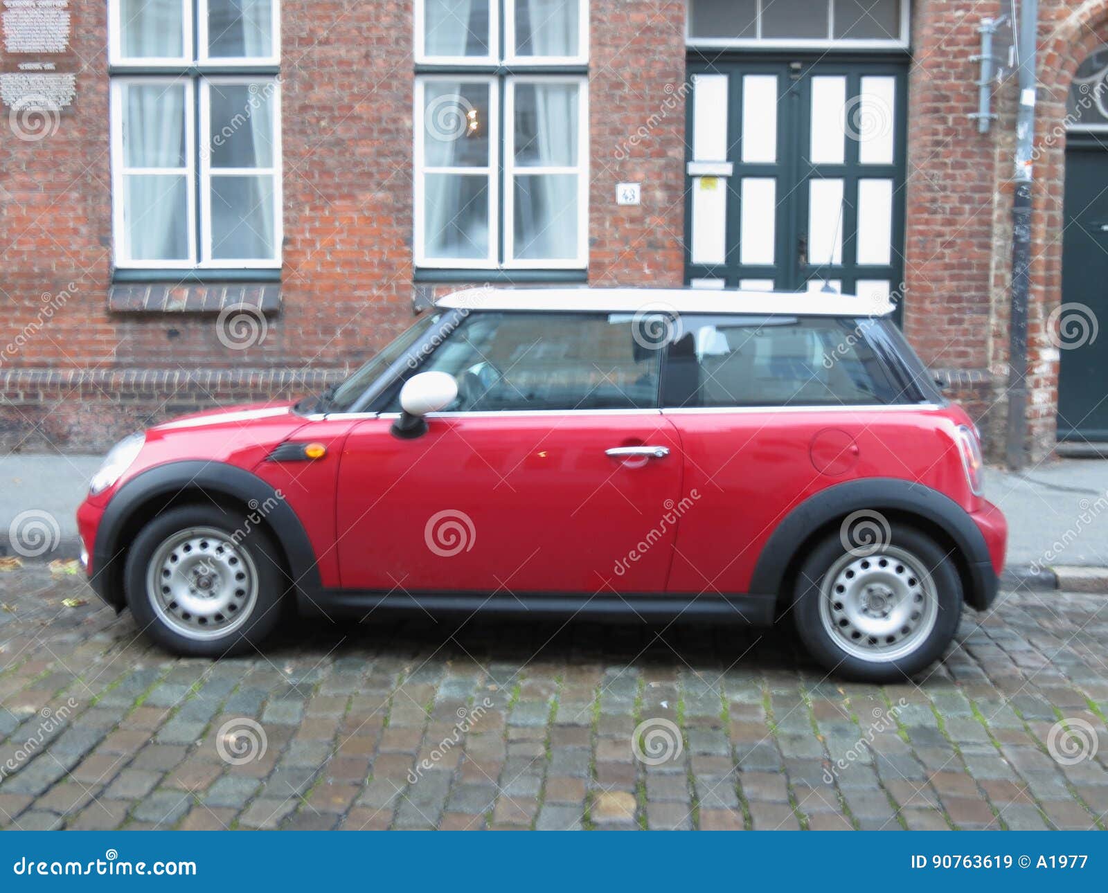 Red Mini Cooper Car 2013 Version in Hamburg Editorial Stock Image ...