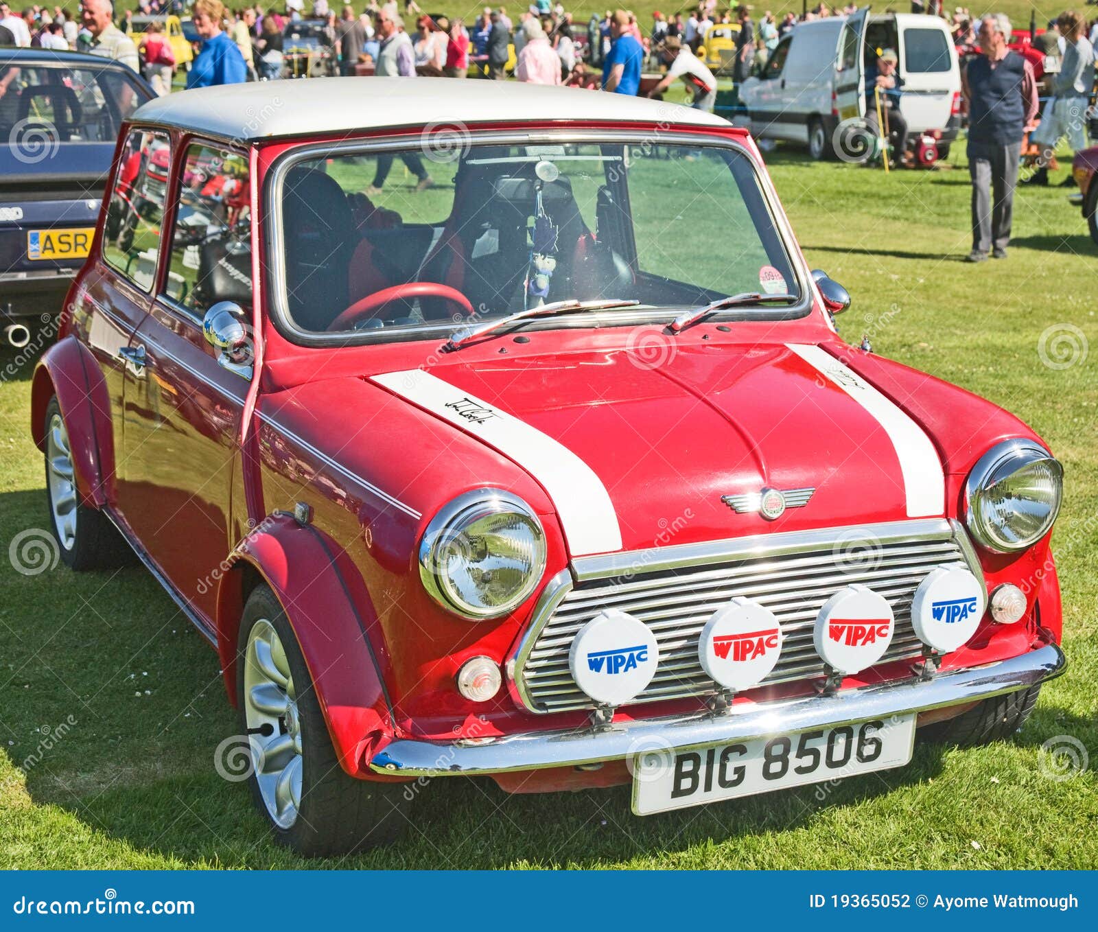 Red Mini Cooper at Forres Theme Day. Editorial Photography - Image of ...
