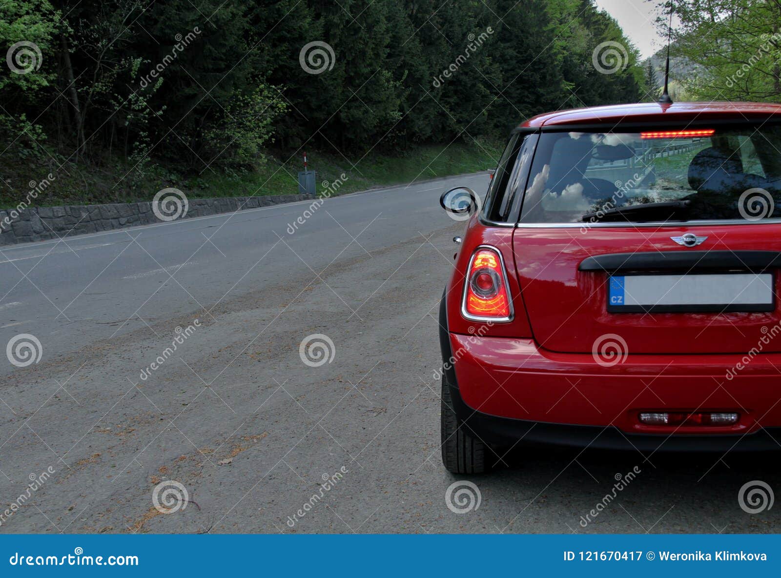 Red Mini cooper editorial photography. Image of mini - 121670417