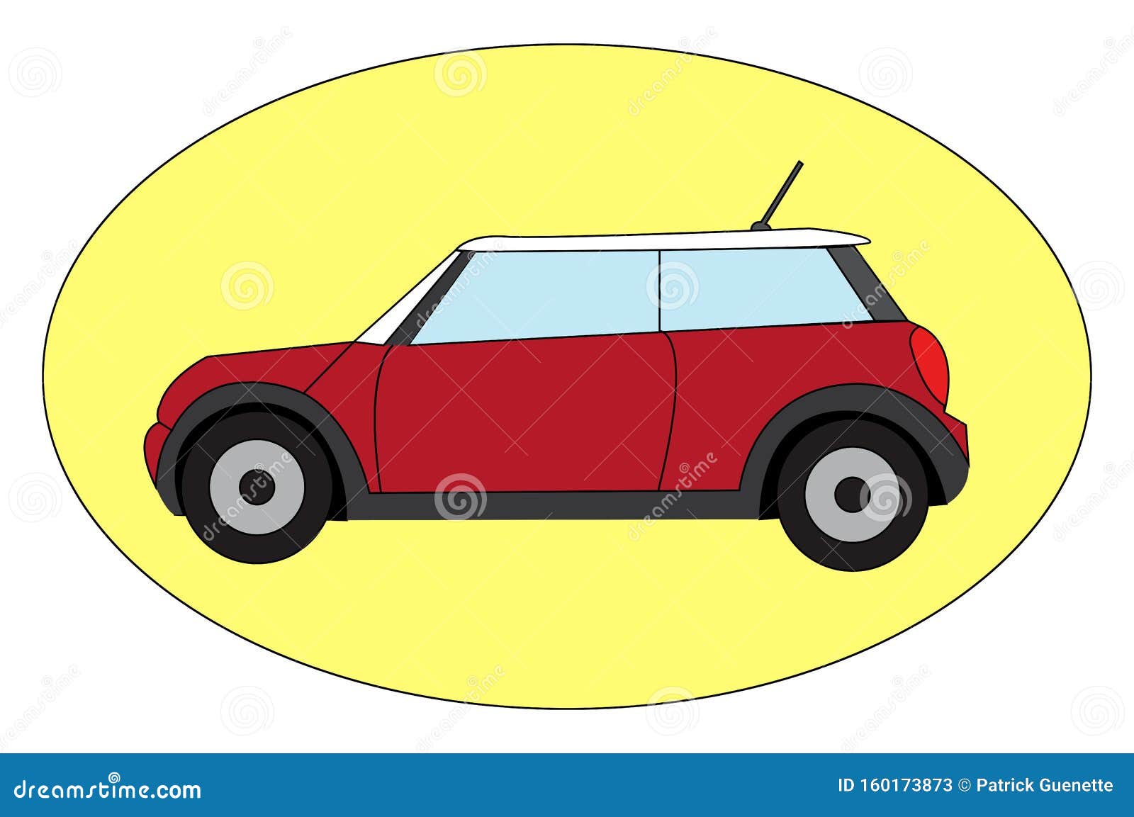 Red Mini Cooper, Illustration, Vector Stock Vector - Illustration of ...