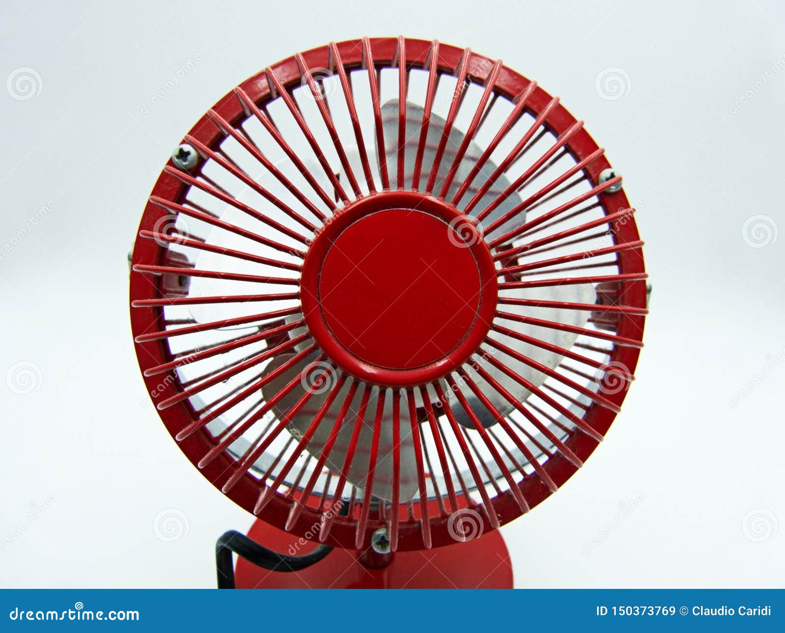 Red Mini Fan on White Background Stock Image - Image of clipping, cold ...