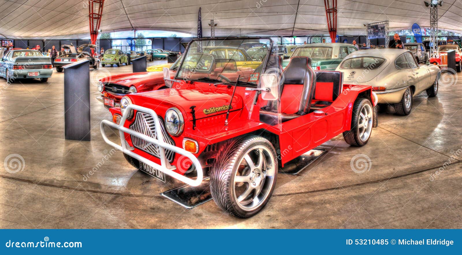 Red mini Moke editorial image. Image of desert, californian - 53210485