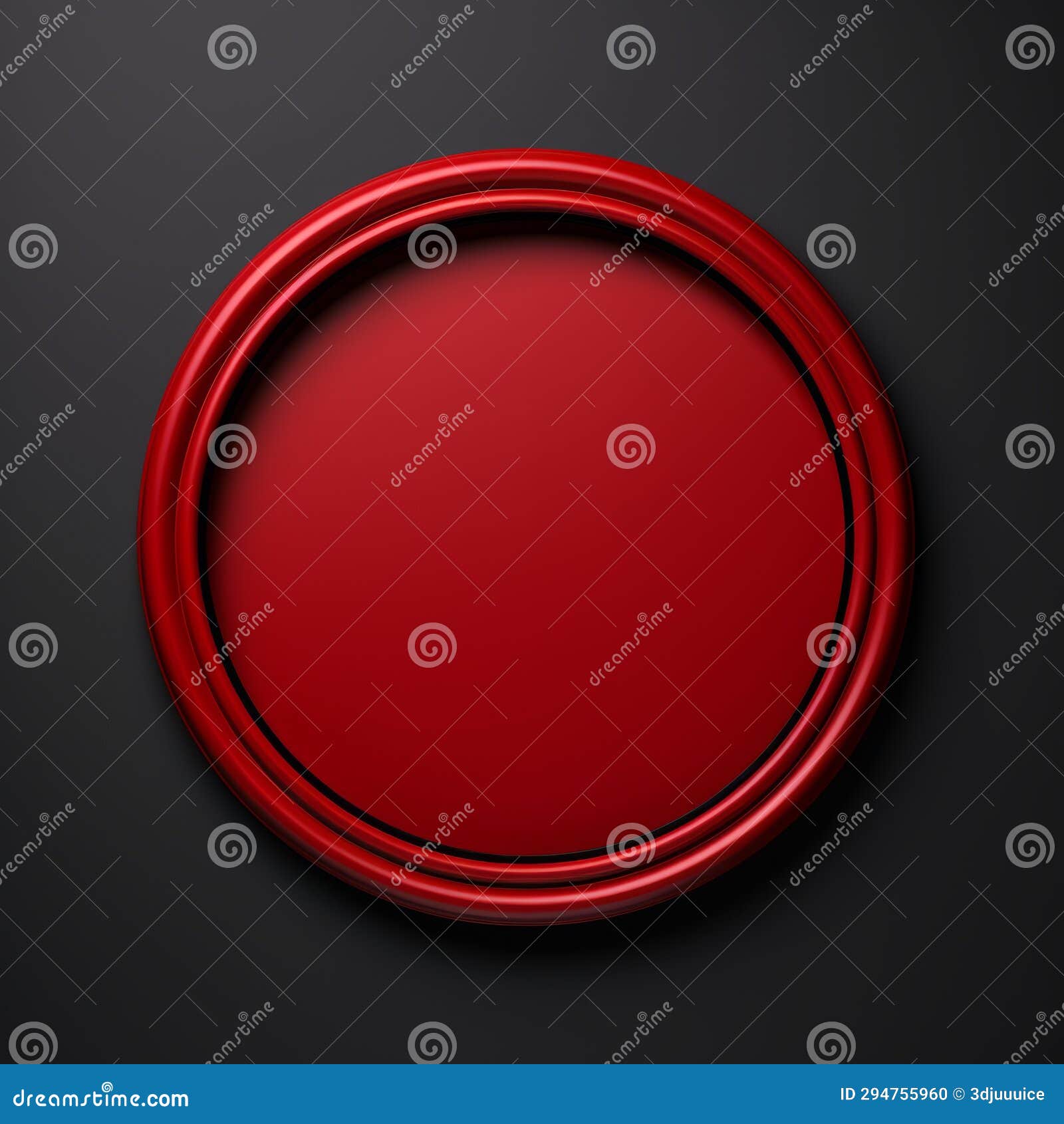 Red Minimalistic Round Picture Frame. Stock Illustration - Illustration ...