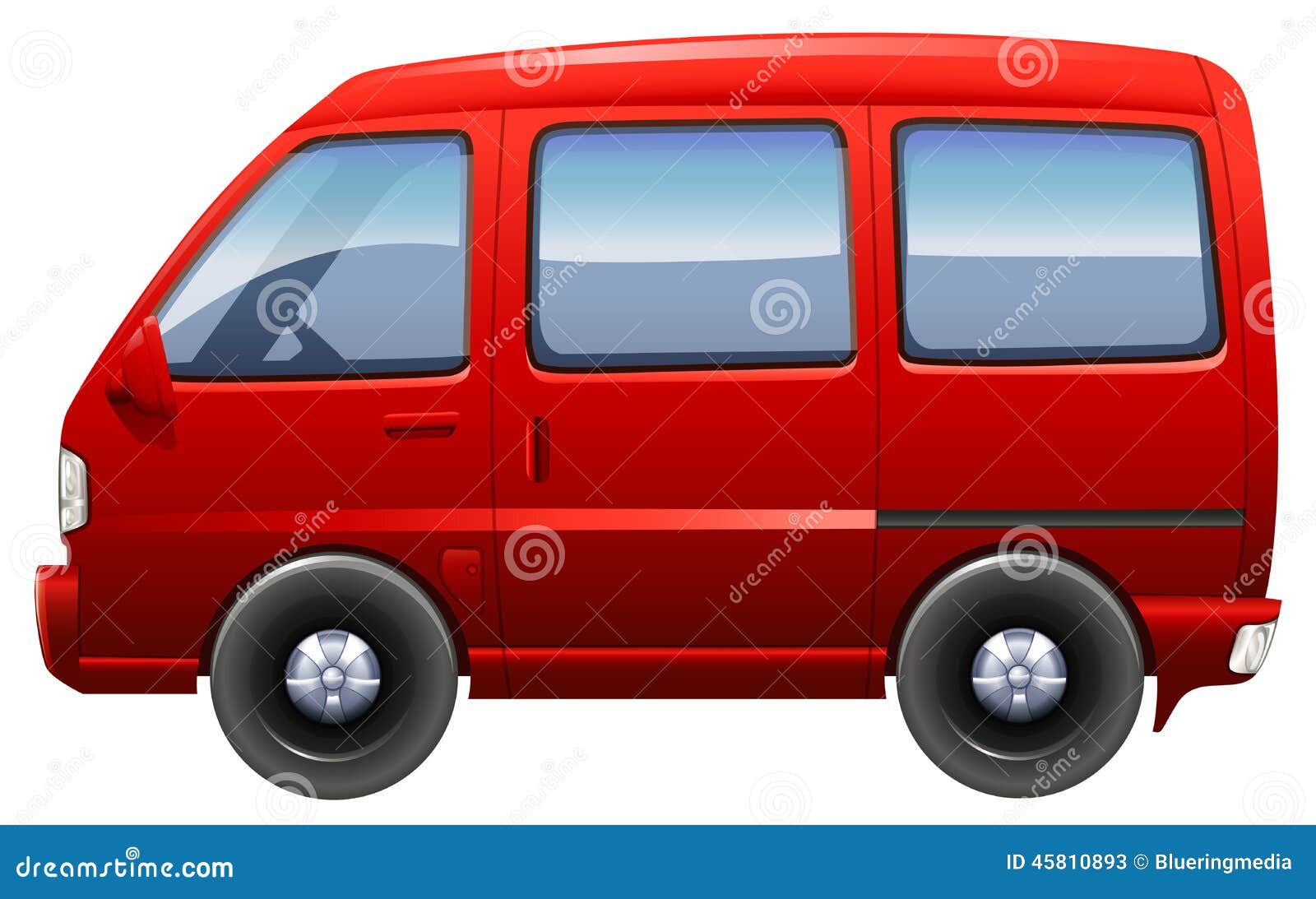A red minivan stock vector. Illustration of automatic - 45810893