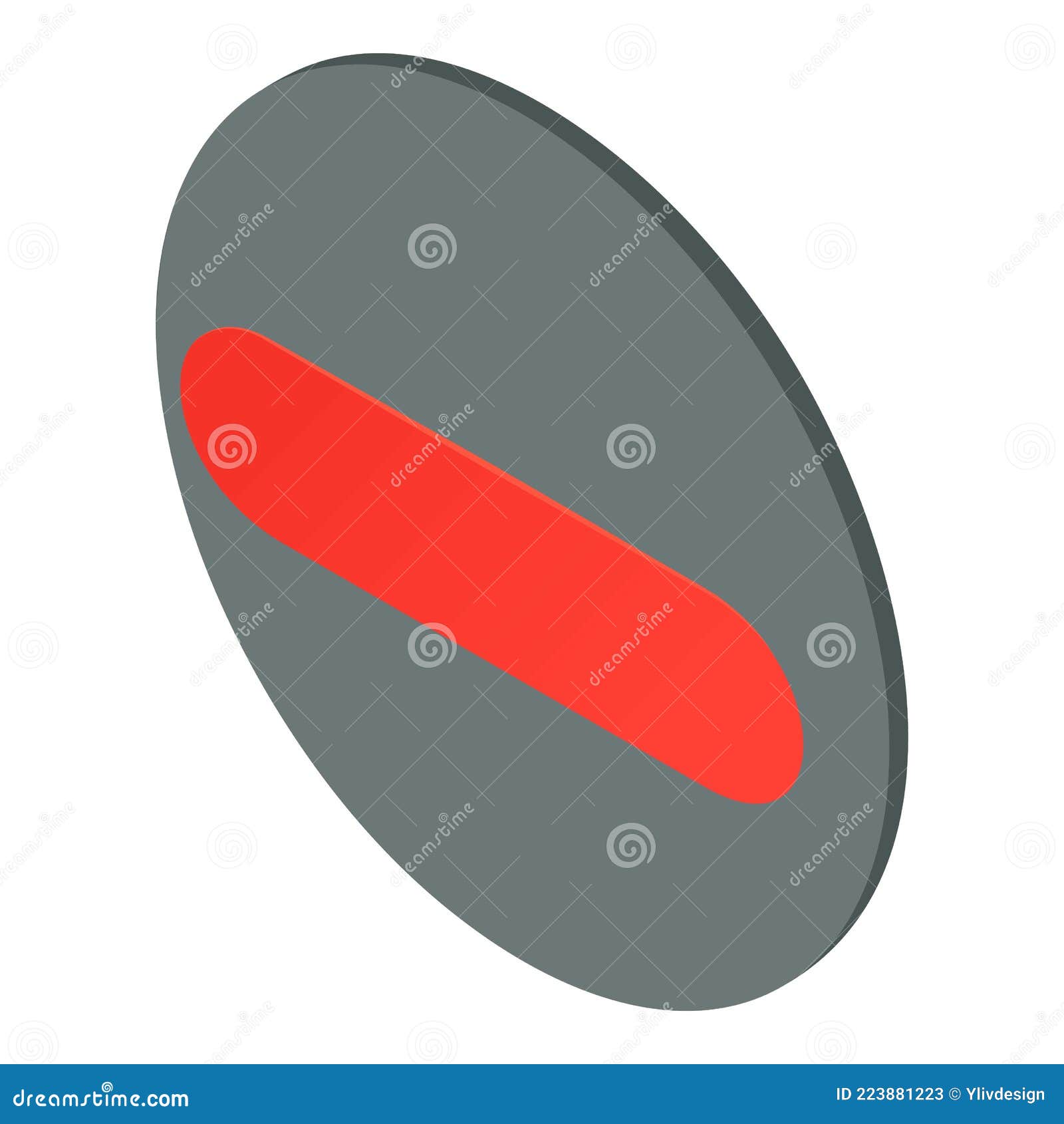 Red Minus Icon Isometric Vector. Rounded Icon Stock Vector ...