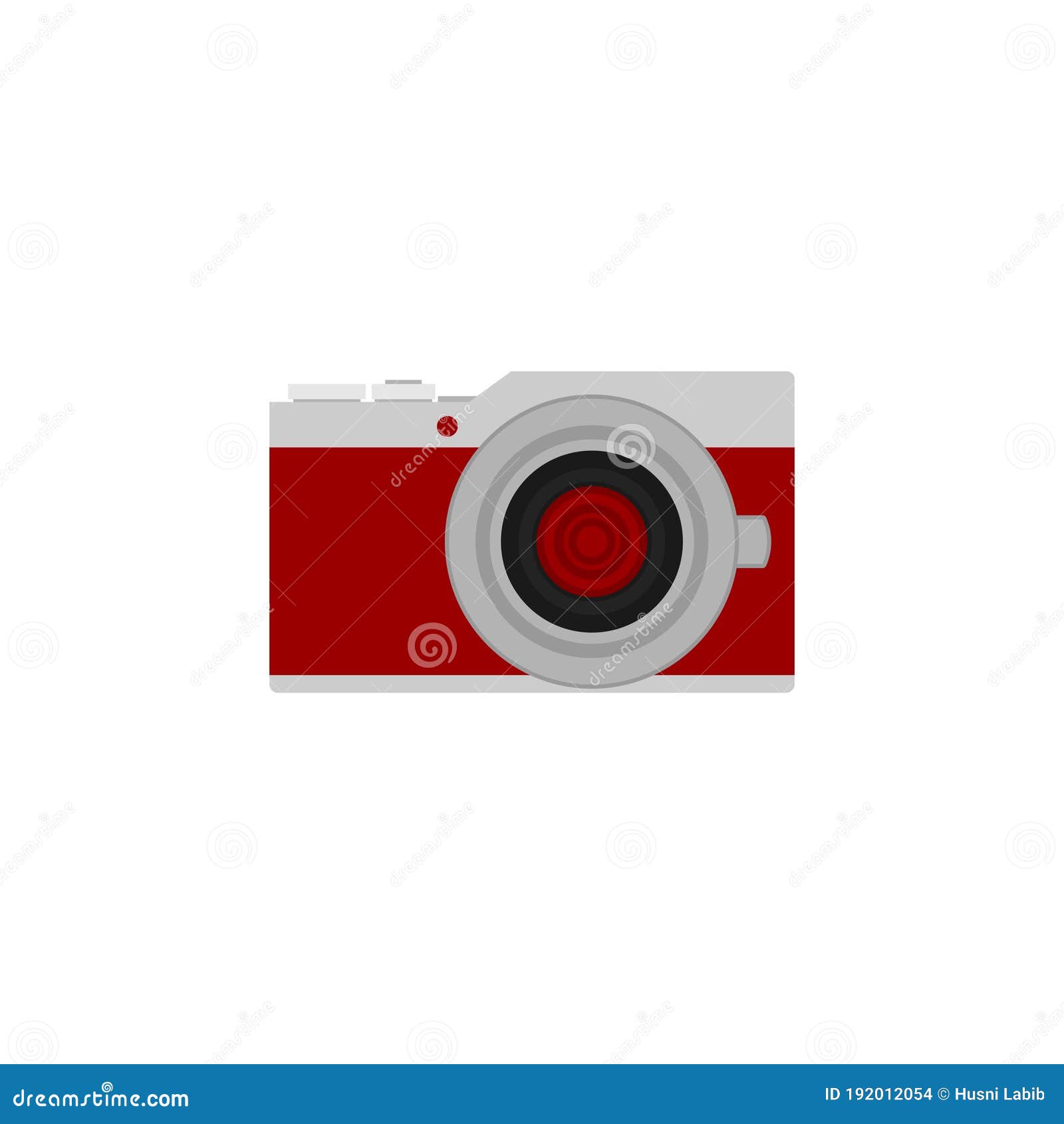 Red Mirrorless Camera Vector Illustration Stock Vector - Illustration ...