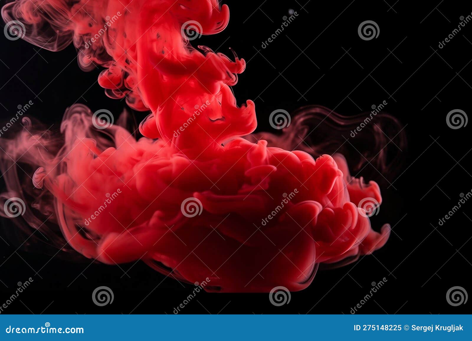 Red Mist on Black Background: AI-Generated Artwork Stock Illustration ...