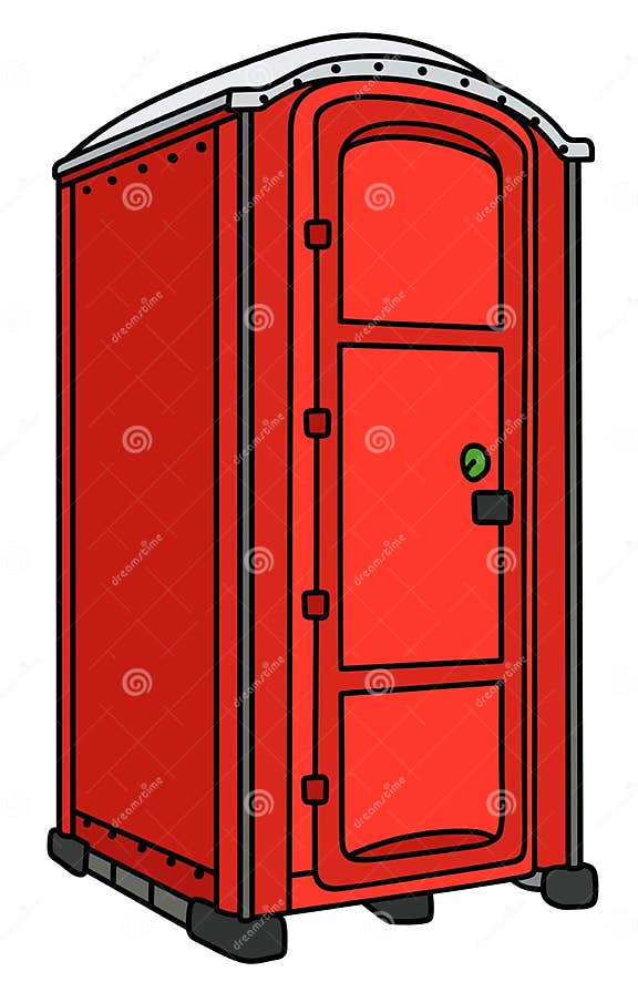 Red mobile toilet stock vector. Illustration of booth - 94667162