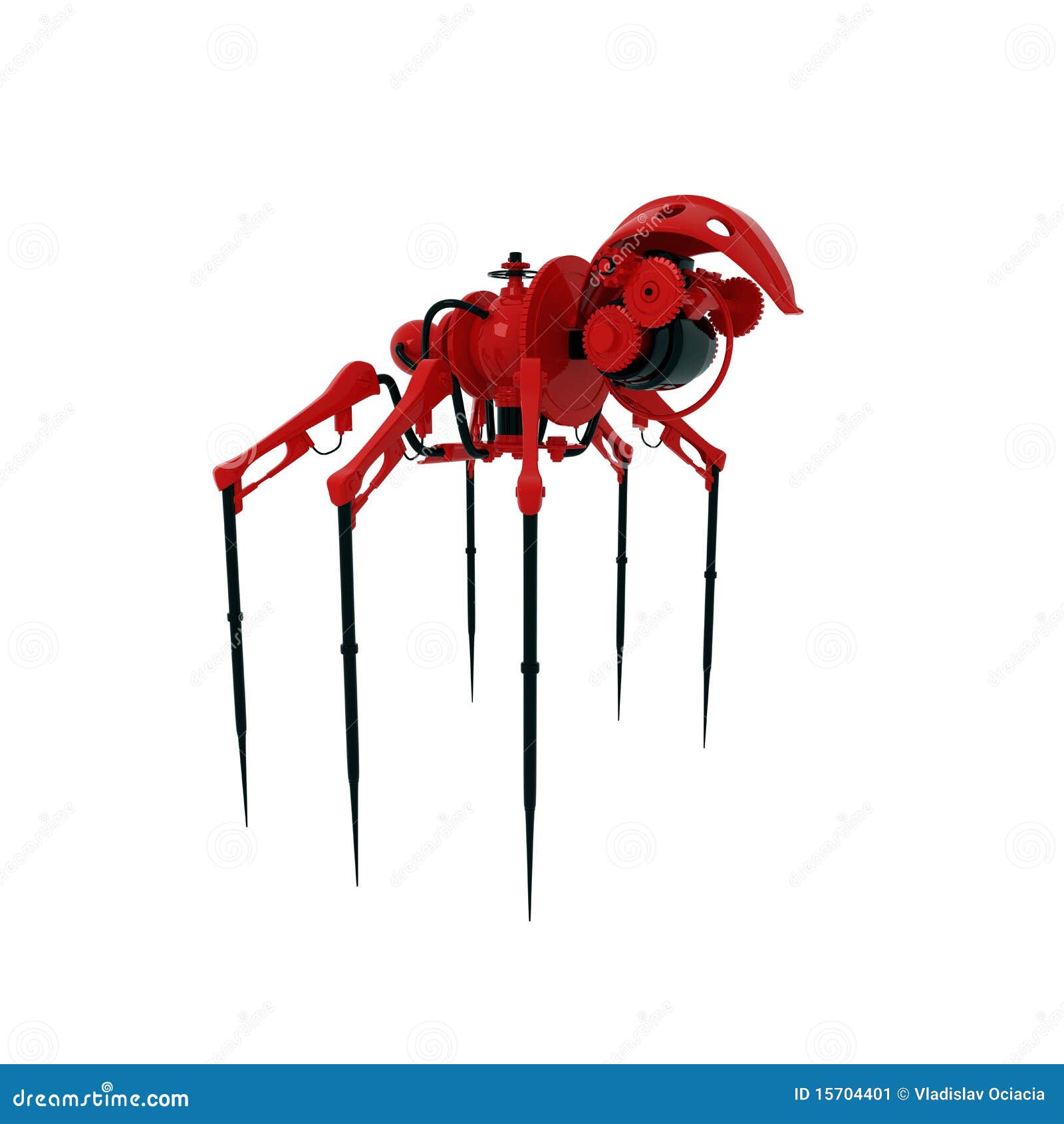 Red Model of Modern Spy - Spider Stock Illustration - Illustration of ...