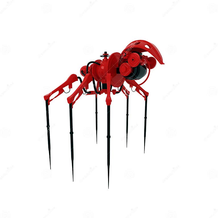 Red Model of Modern Spy - Spider Stock Illustration - Illustration of ...