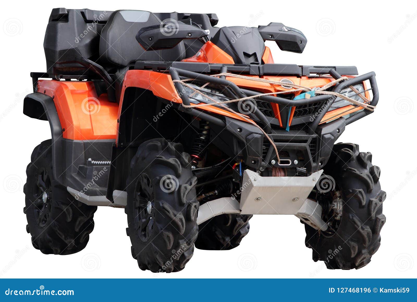 Red modern atv. stock photo. Image of orange, lifestyle - 127468196
