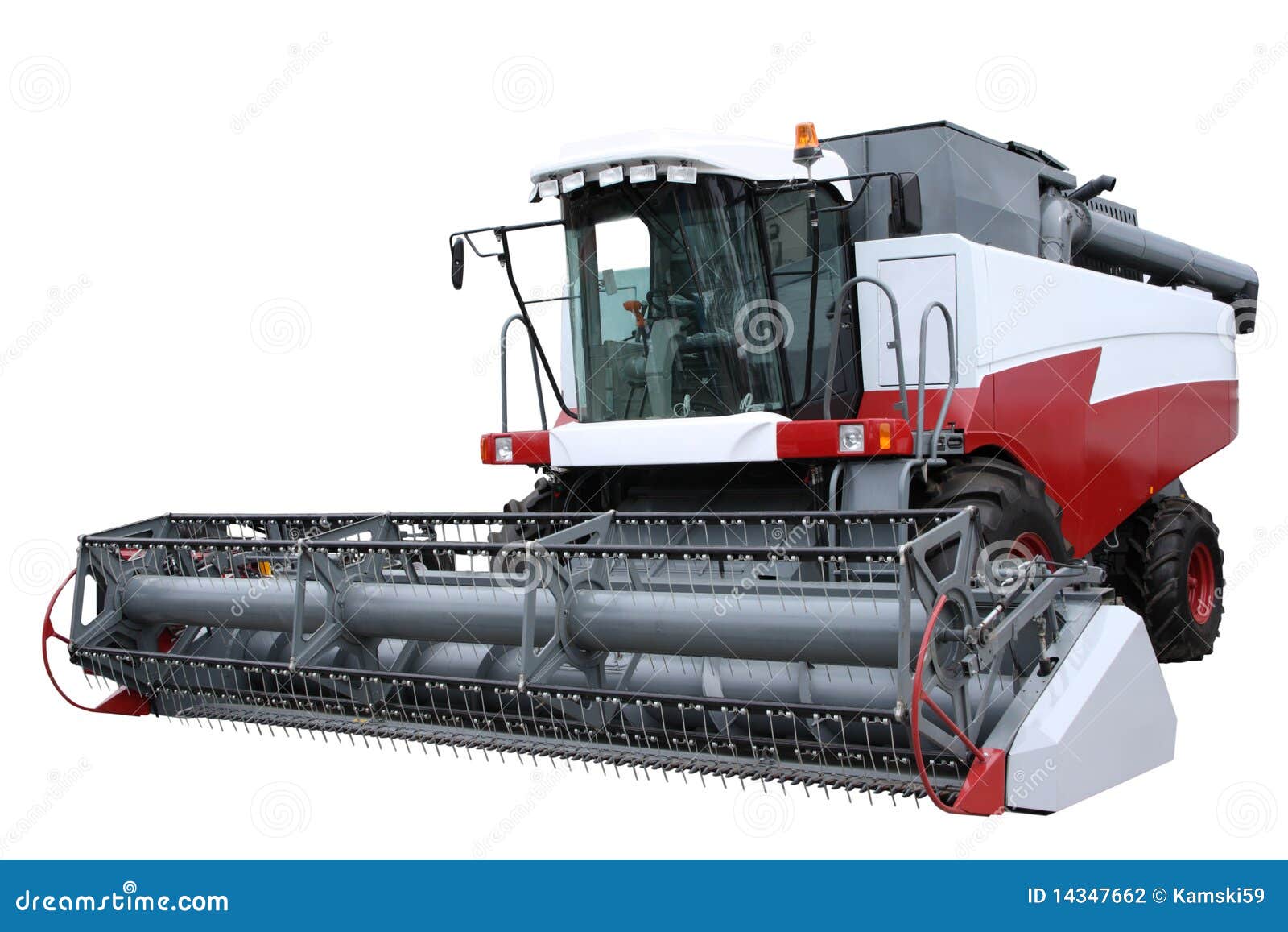 Red modern combine stock photo. Image of farm, industry - 14347662