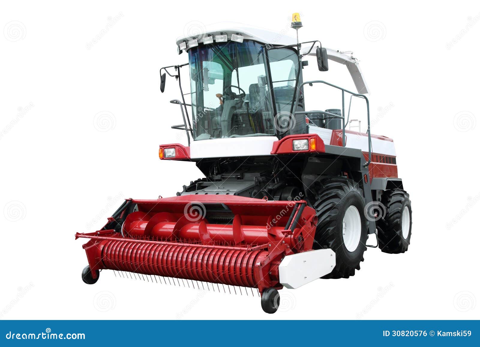Red modern combine stock photo. Image of tractor, powerful - 30820576