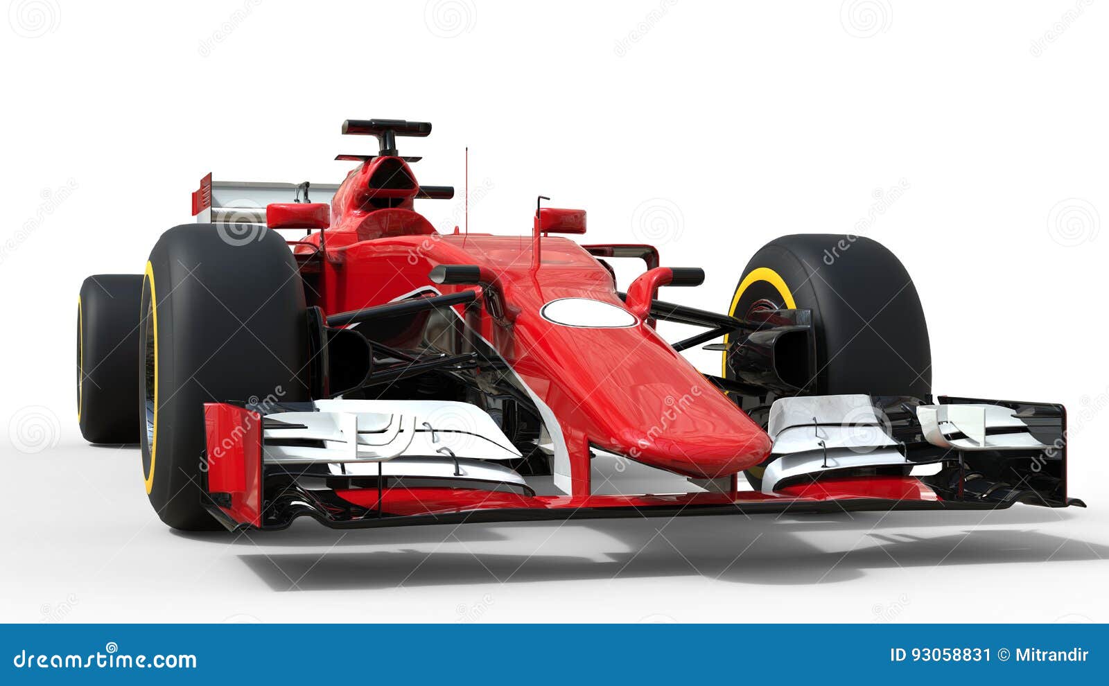 Red Modern Formula Racing Car Stock Illustration - Illustration of ...