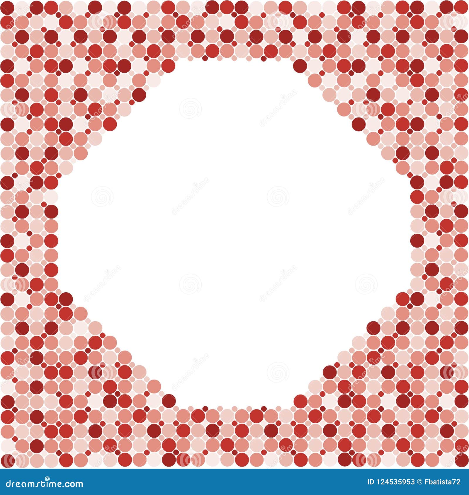 Red Modern Geometrical Circle Abstract Background. Dotted Texture ...