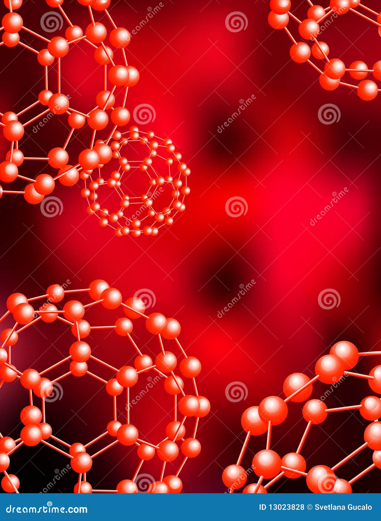 Red molecule background stock vector. Illustration of design - 13023828