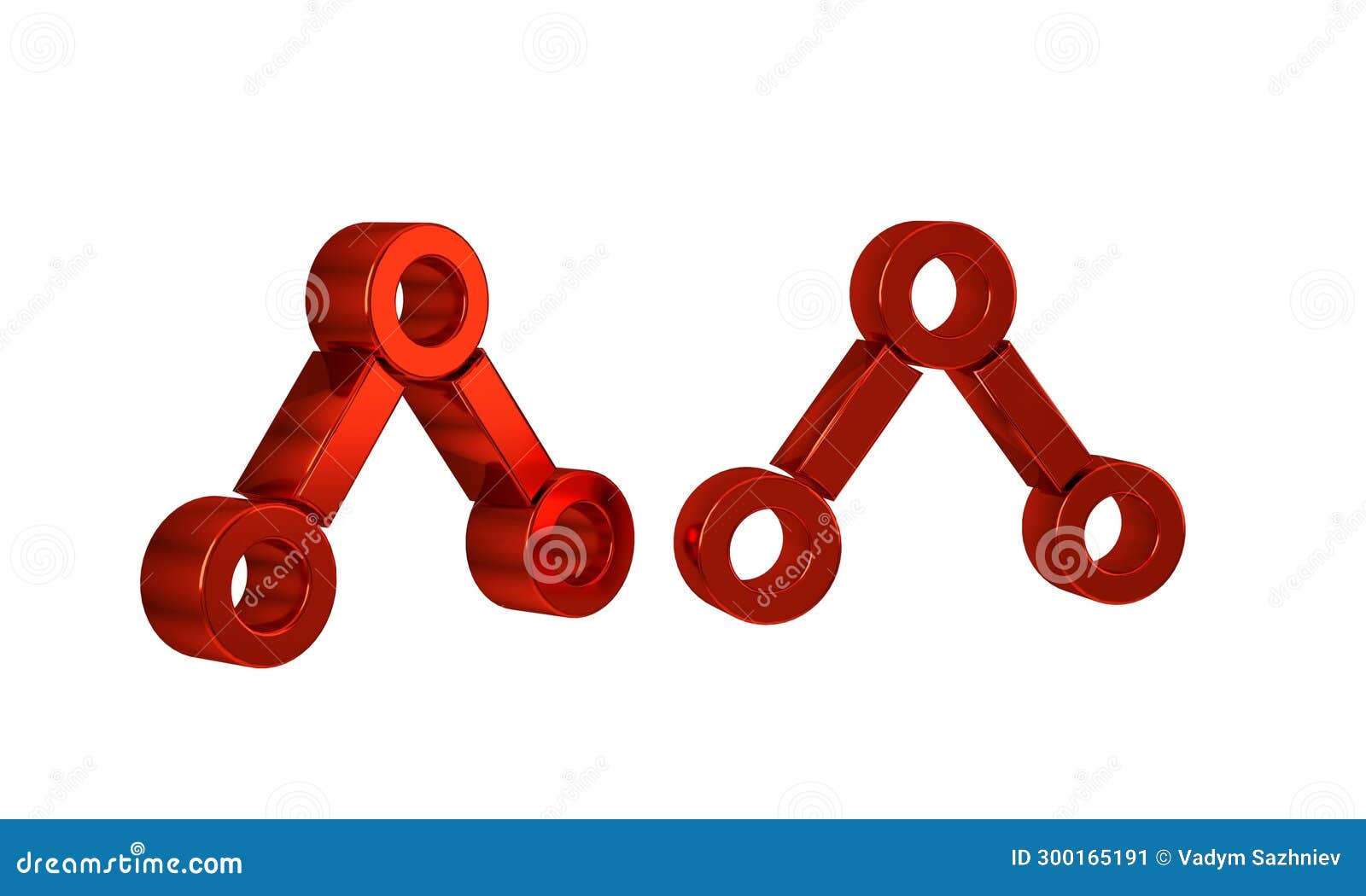 Red Molecule Icon Isolated on Transparent Background. Structure of ...