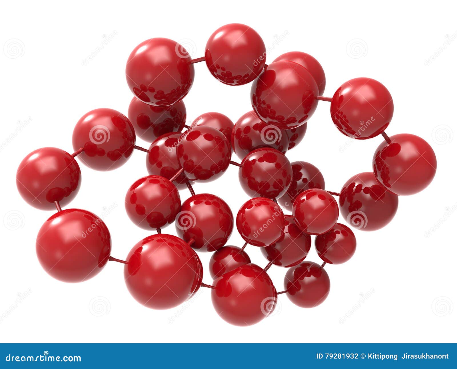 Red molecule structure stock photo. Image of pattern - 79281932