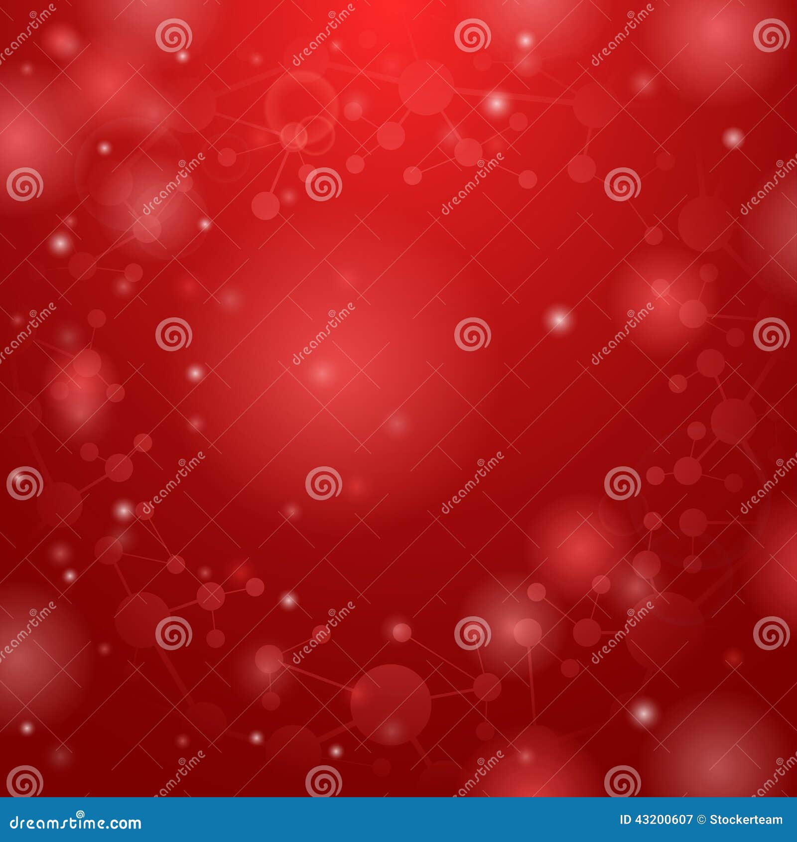 Red molecules background stock vector. Illustration of abstract - 43200607