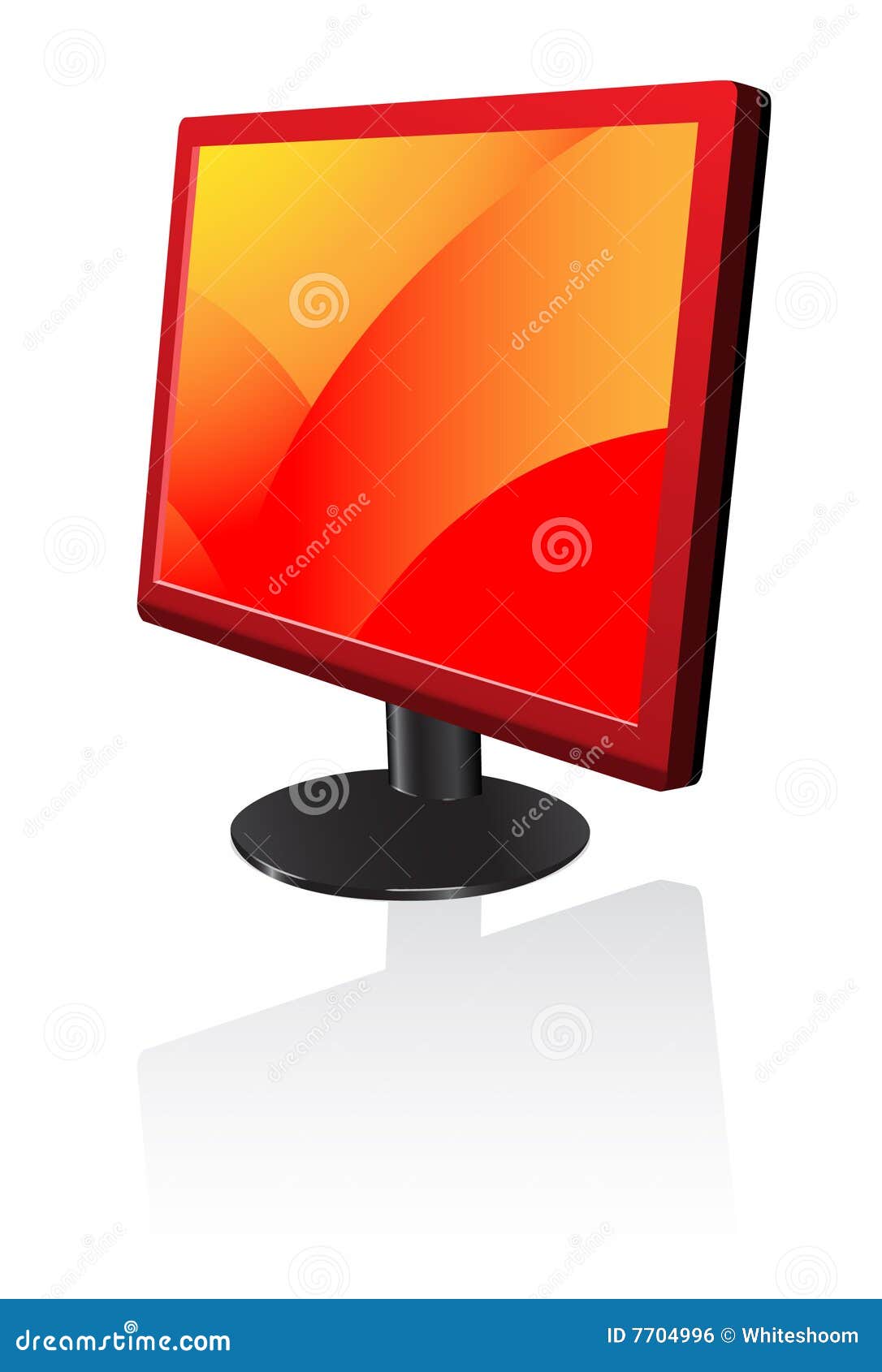Red monitor stock vector. Illustration of screen, shade - 7704996