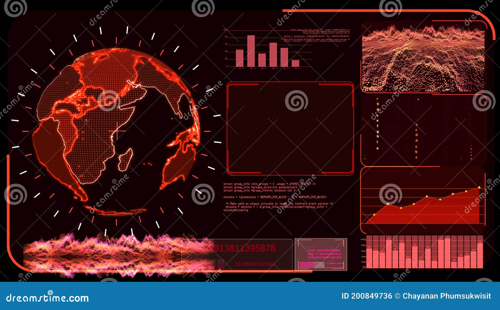 Monitor With World Map Royalty-Free Stock Photo | CartoonDealer.com ...