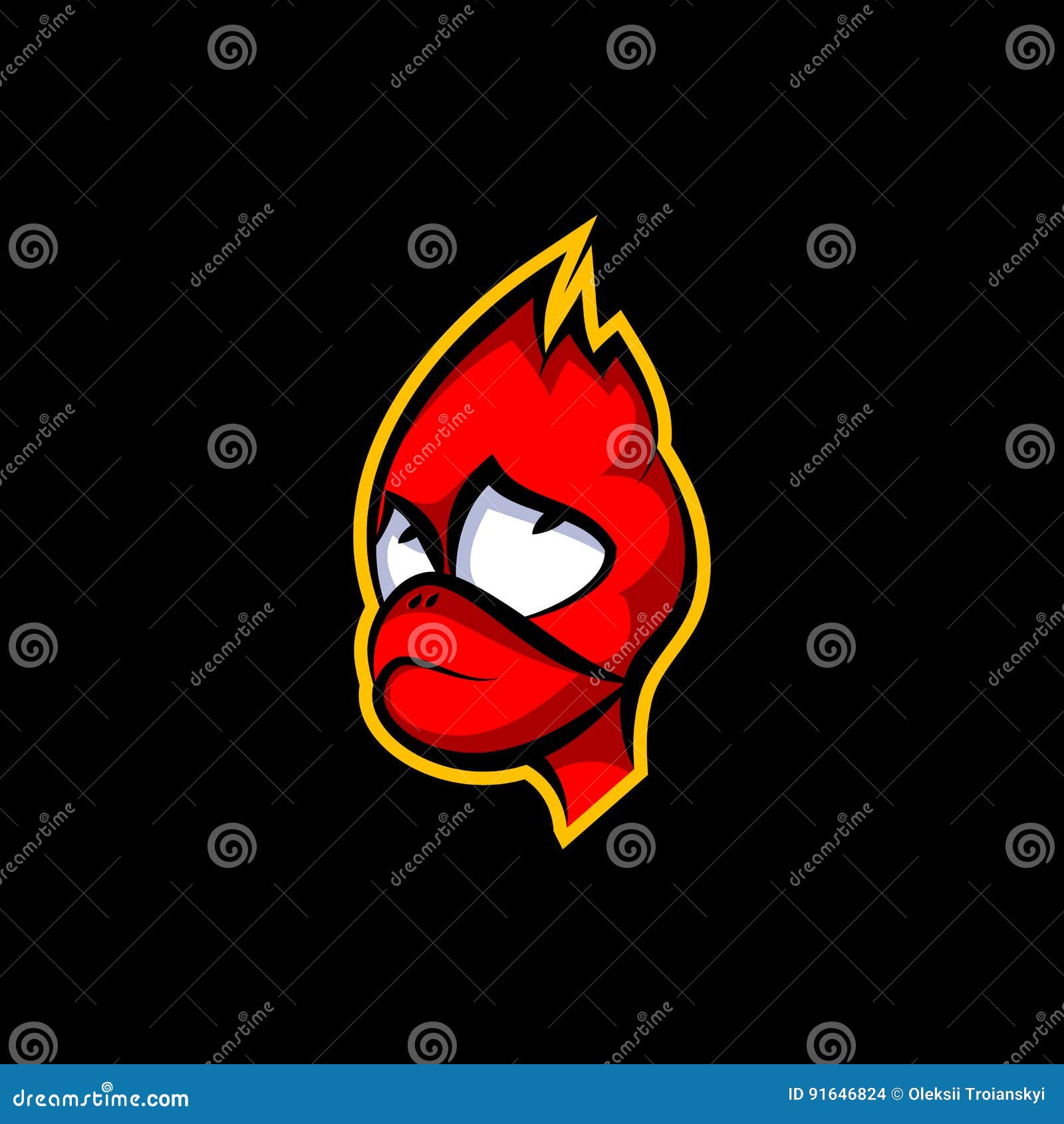 Red Monkey Face. Head Fire Monkey Illustration Stock Vector ...
