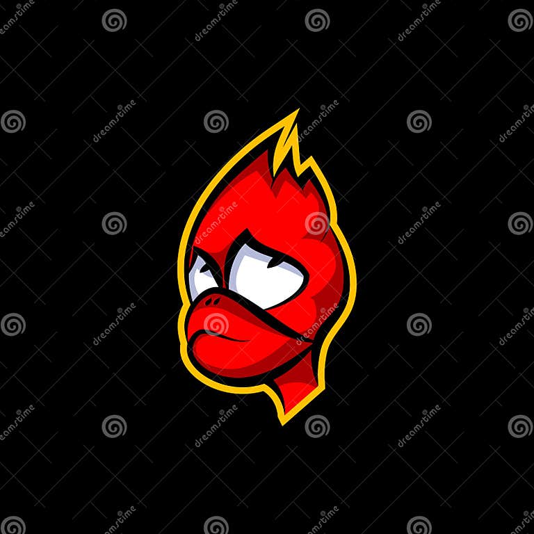 Red Monkey Face. Head Fire Monkey Illustration Stock Vector ...