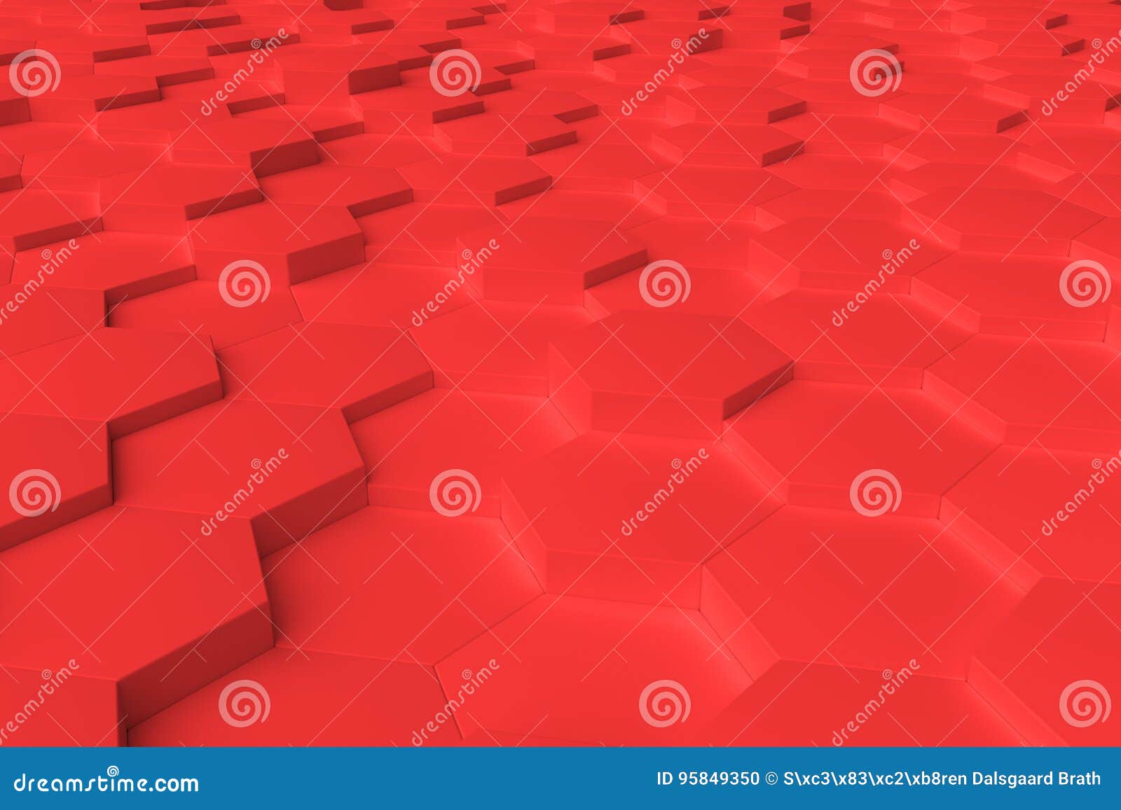 Red Monochrome Hexagon Tiles Abstract Background Stock Illustration ...