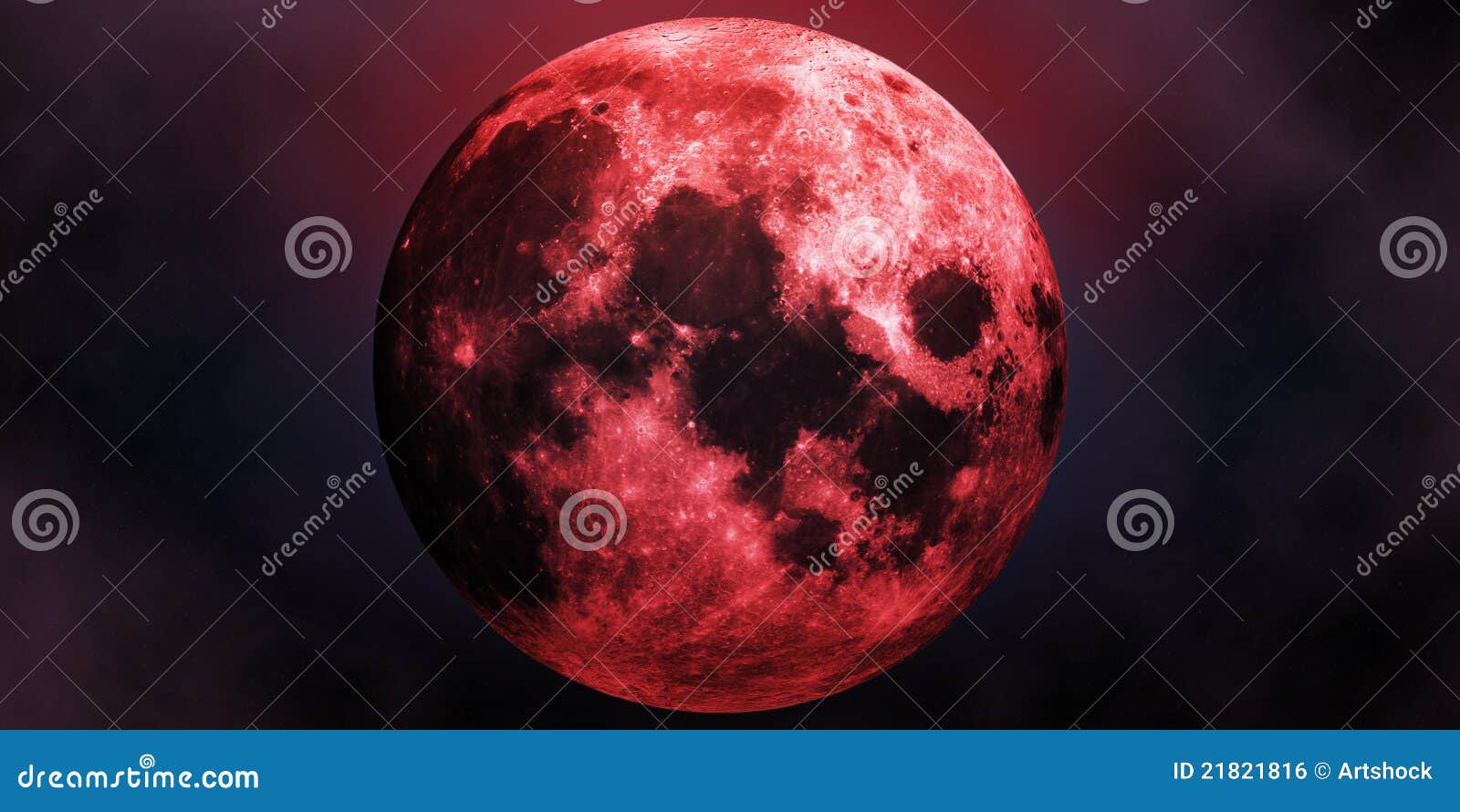 Red moon stock illustration. Illustration of clouds, creepy - 21821816